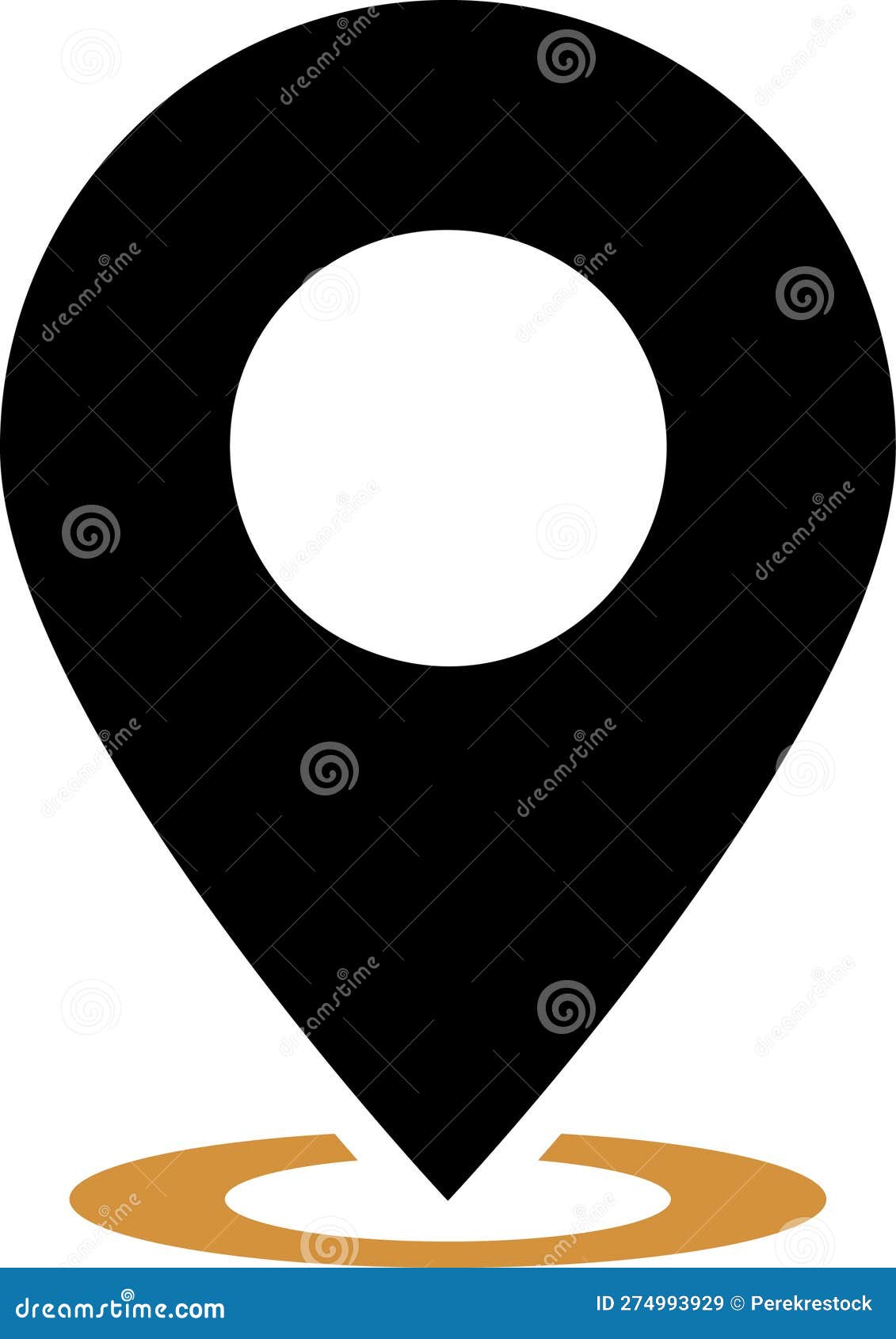 Flat Location Pin Icon As a Position Finding Concept Isolated on White ...
