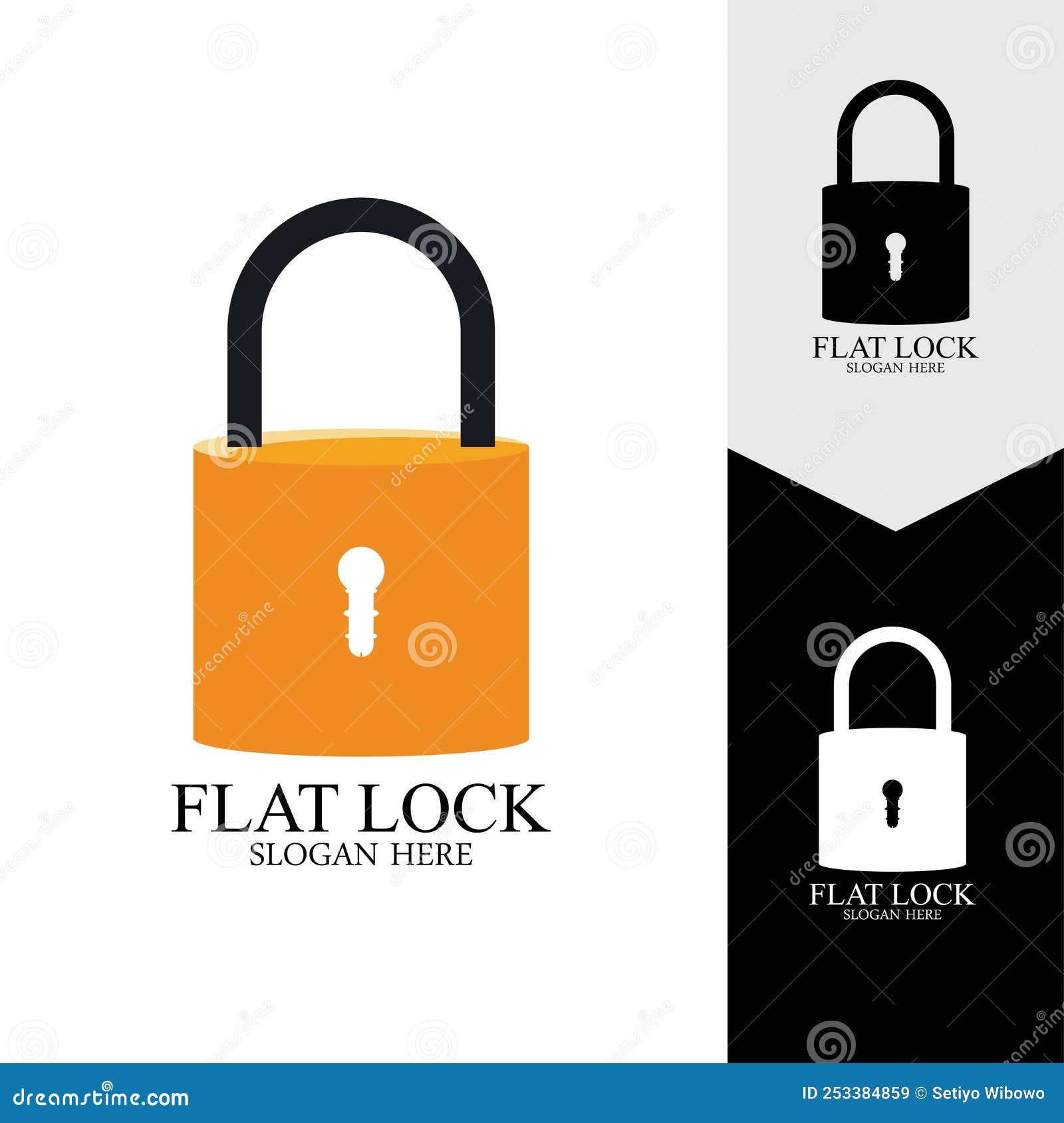 Flat Lock Icon Vector Background Stock Vector - Illustration of ...