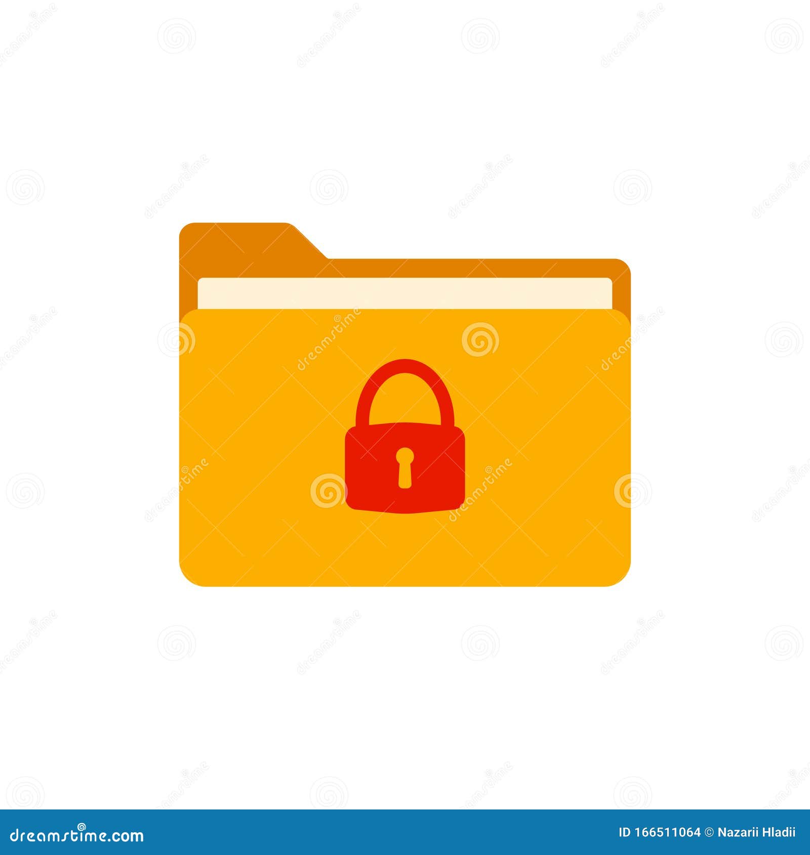 Flat Locked Folder Icon. Vector Illustration. Isolated. Stock Vector ...