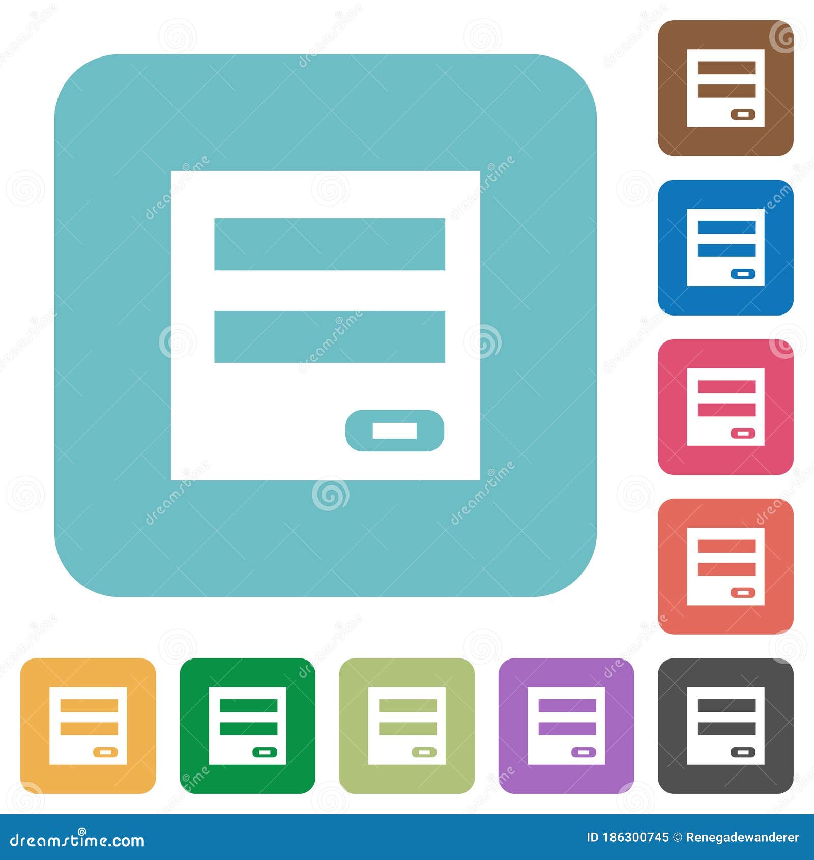 Flat login panel icons stock vector. Illustration of application ...