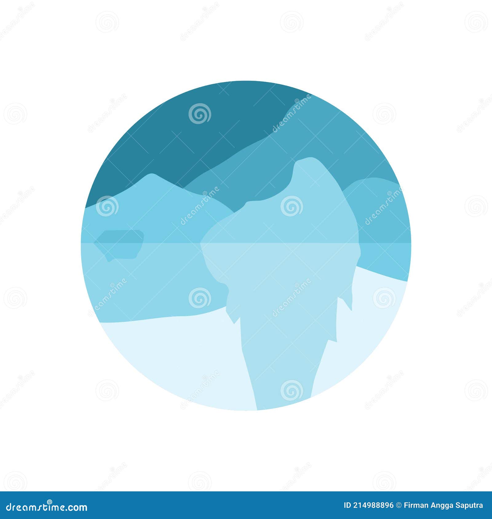 Flat Logo Polar Ice Surface Stock Vector - Illustration of polar, ocean ...