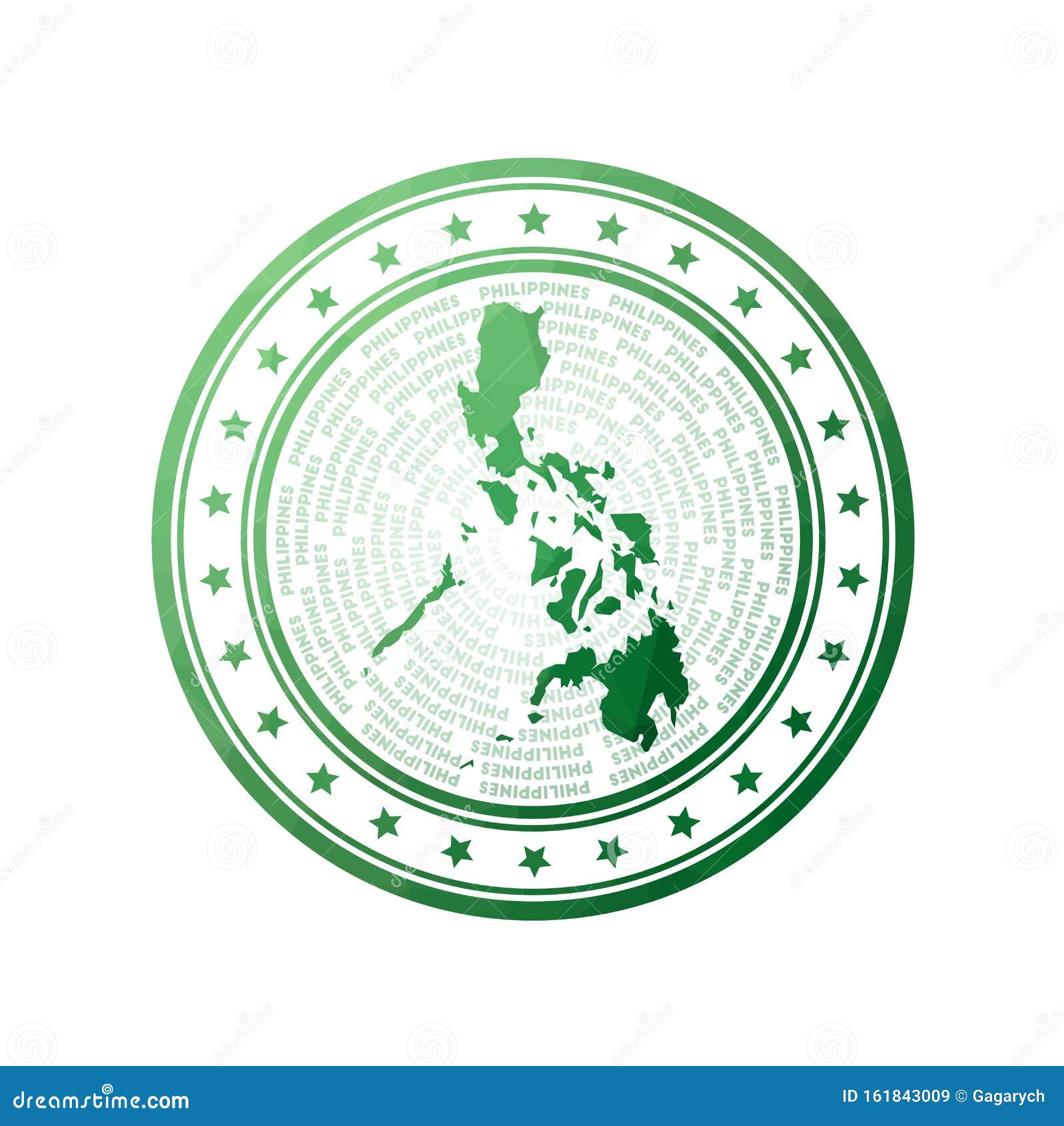 Flat Low Poly Stamp of Philippines. Stock Vector - Illustration of ... Flat Low Poly Stamp of Philippines. Stock Vector - Illustration of ...