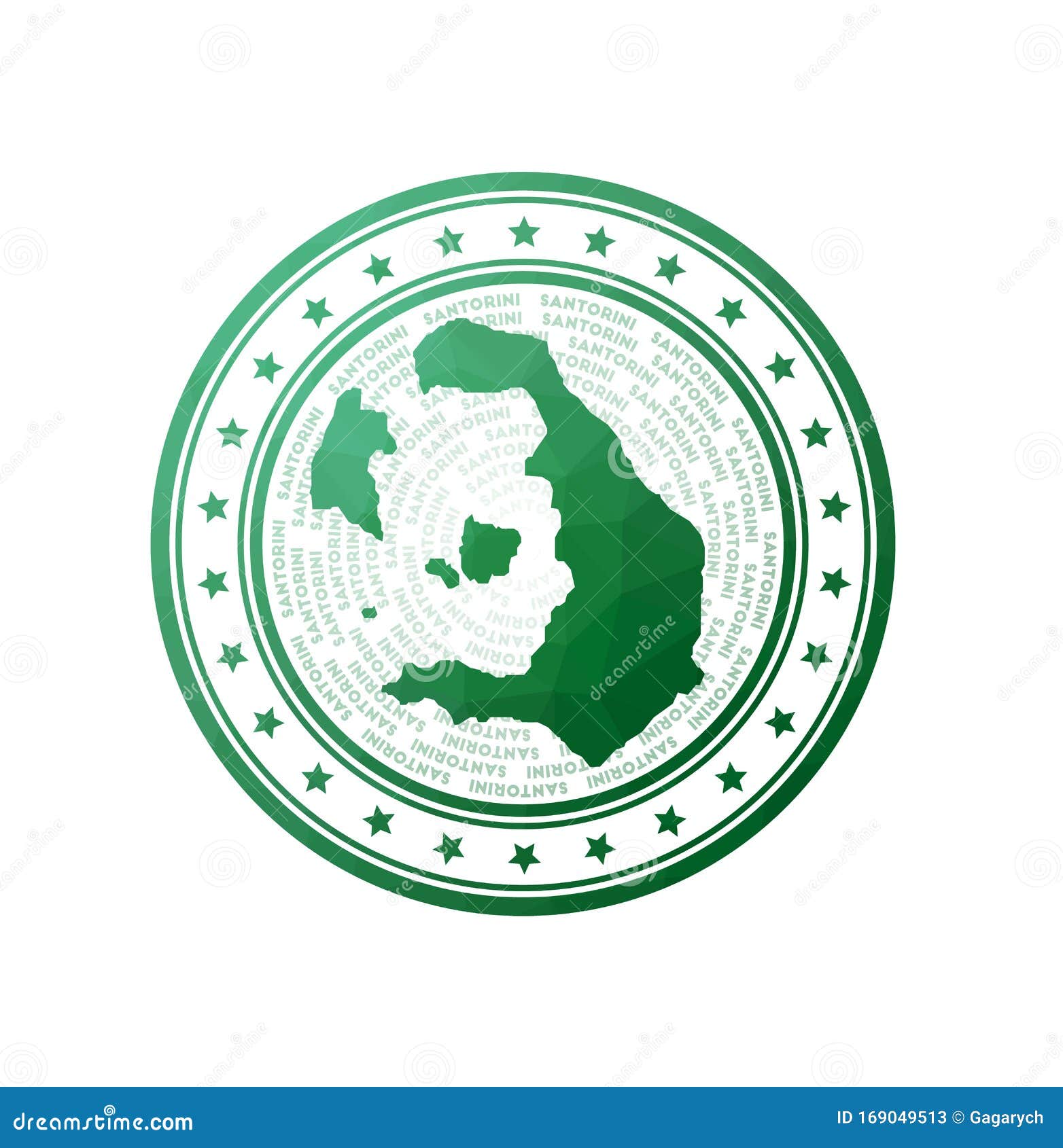 Flat Low Poly Stamp of Santorini. Stock Vector - Illustration of ... Flat Low Poly Stamp of Santorini. Stock Vector - Illustration of ...