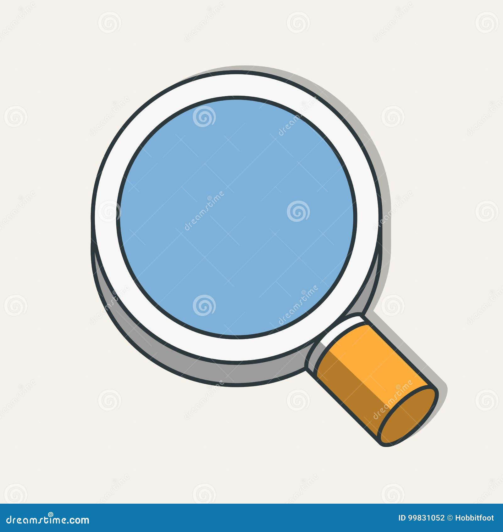Flat Magnifying Glass Icon. Modern Design Stock Vector - Illustration ...