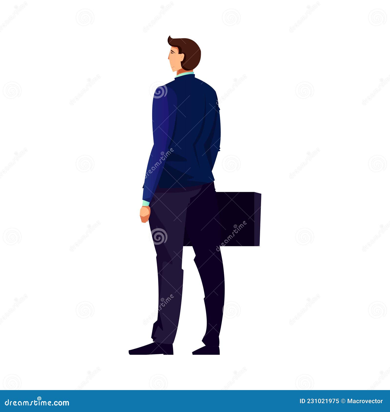 Flat Man Illustration stock vector. Illustration of meeting - 231021975