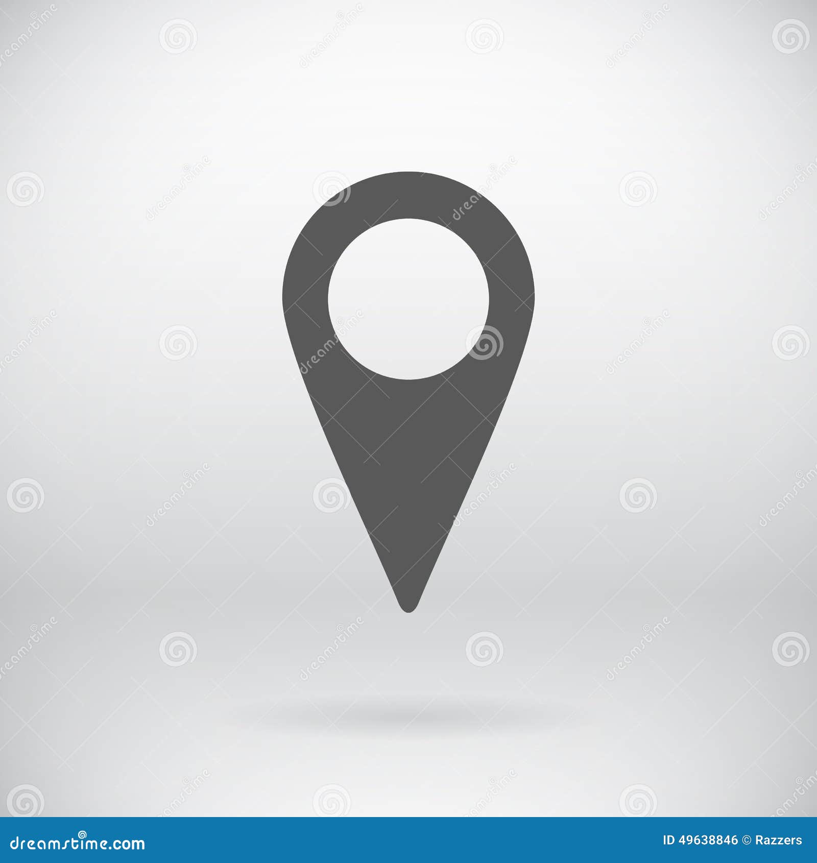 Flat Map Pin Sign Vector Map Marker Symbol Stock Vector - Illustration ...