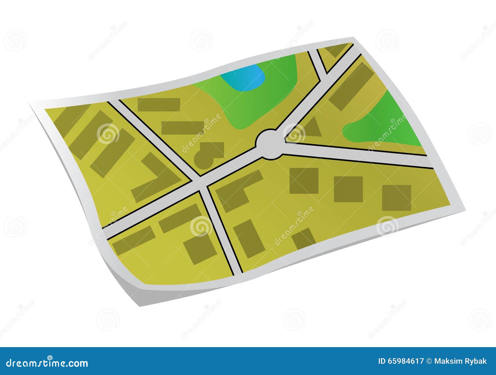 Flat Map Vector Illustration Stock Vector - Illustration of element ...