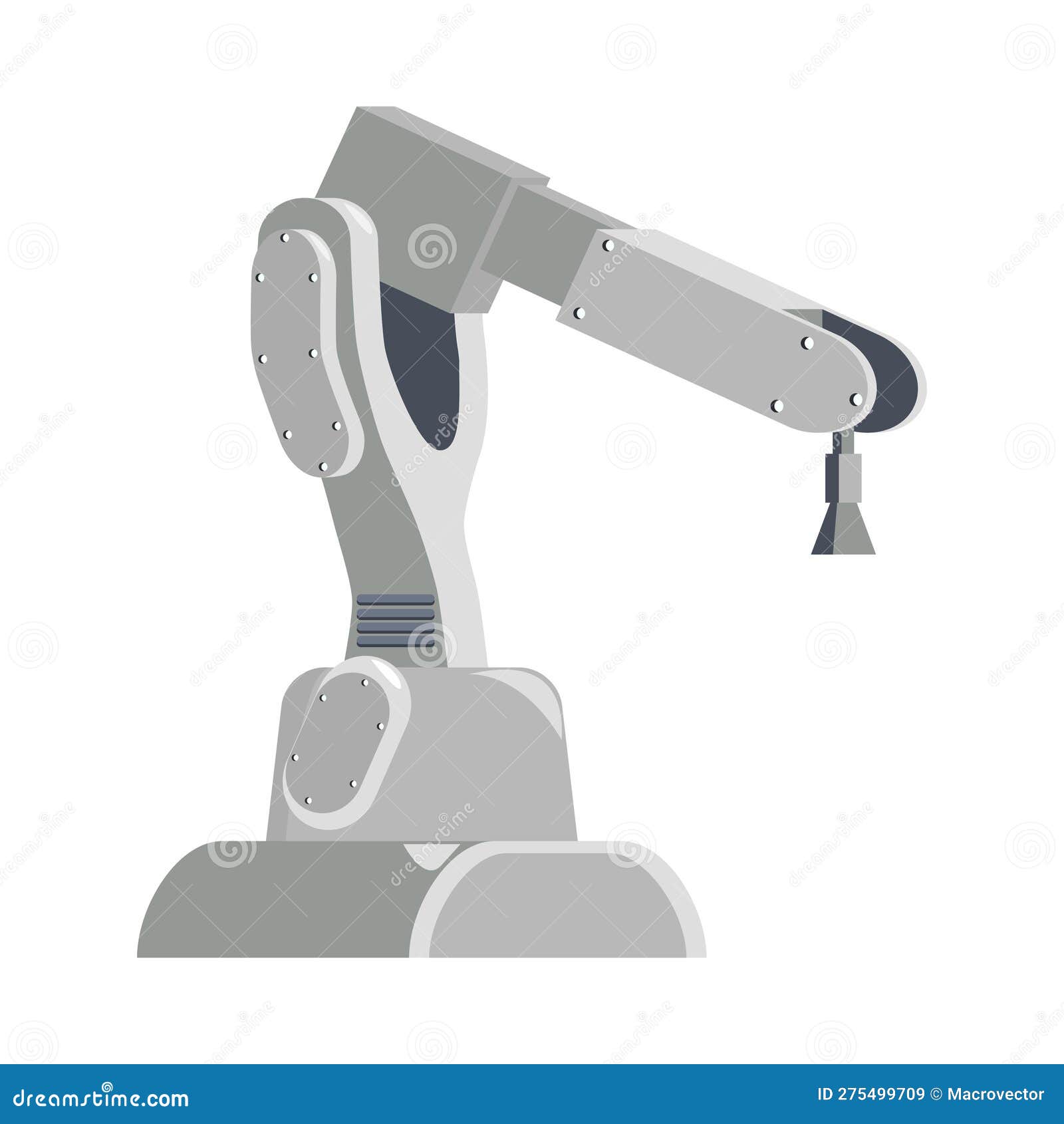 Flat Mechanical Arm stock vector. Illustration of freight - 275499709