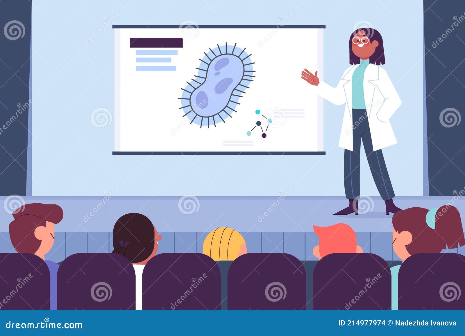 Flat Medical Conference Vector Illustration. Stock Vector ...