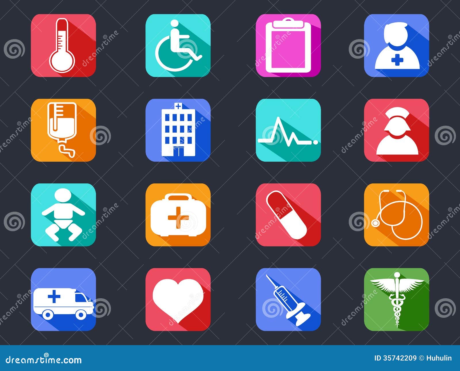 Pharmacy Color Icons Long Shadow Stock Illustrations – 49 Pharmacy ...