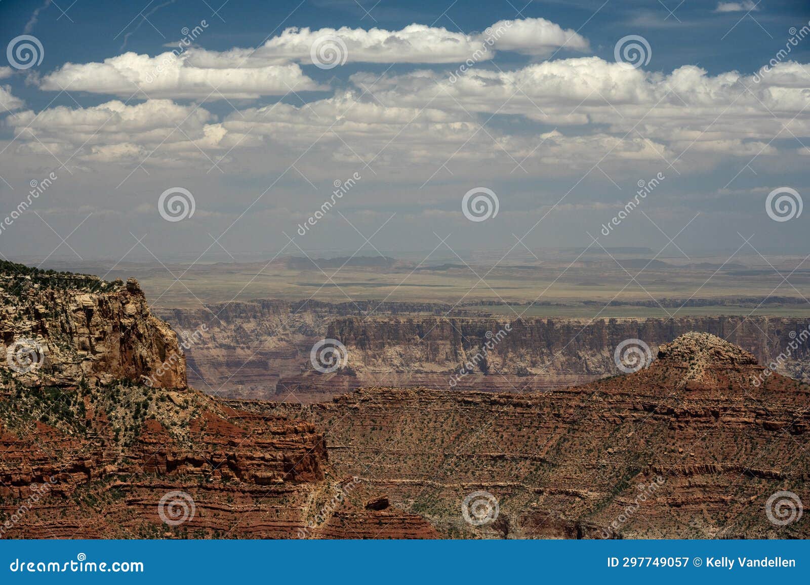 Flat Mesa of the South Rim Visible Across the Canyon Stock Image ...