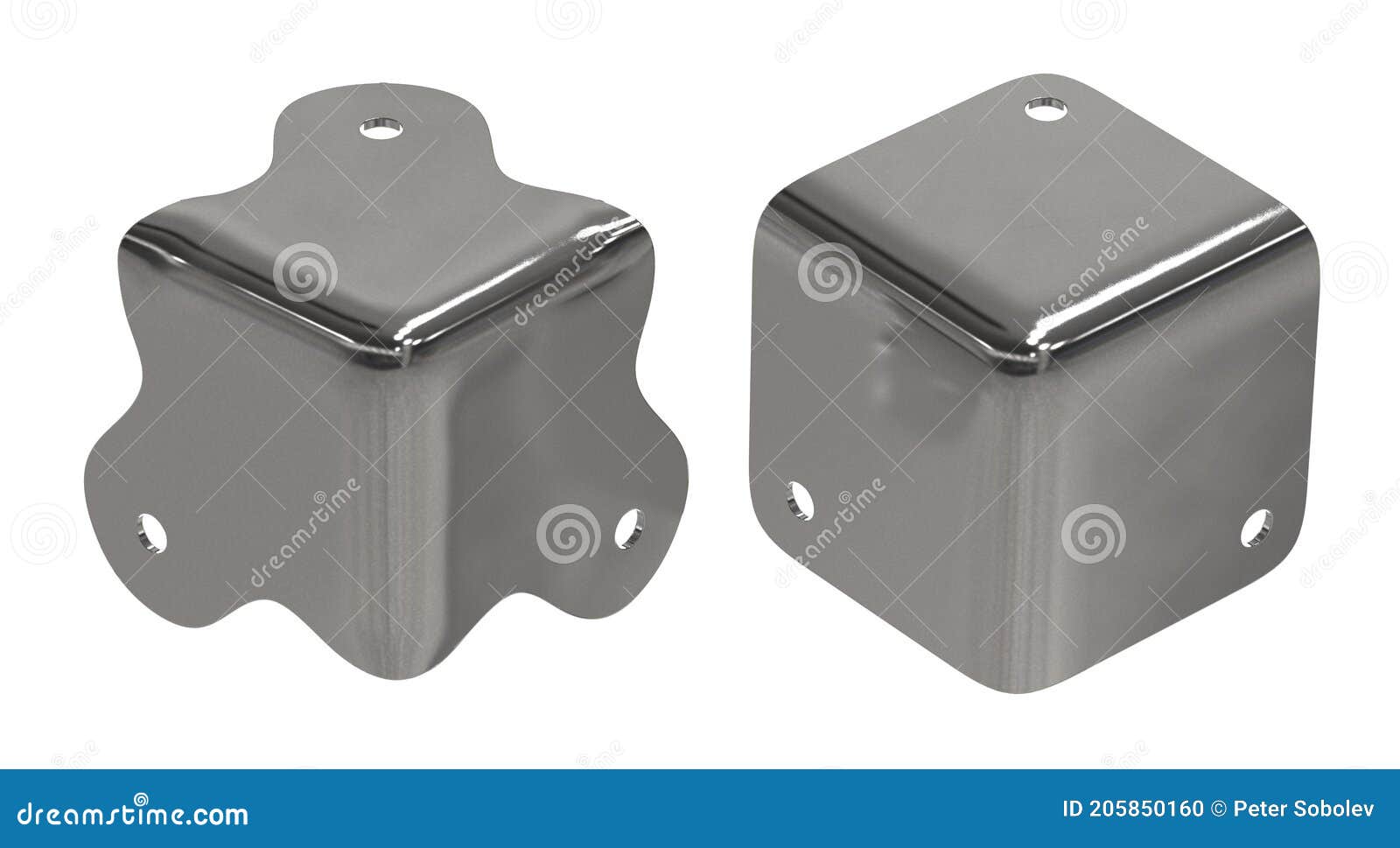 Flat metal corners stock photo. Image of zinc, galvanized - 205850160