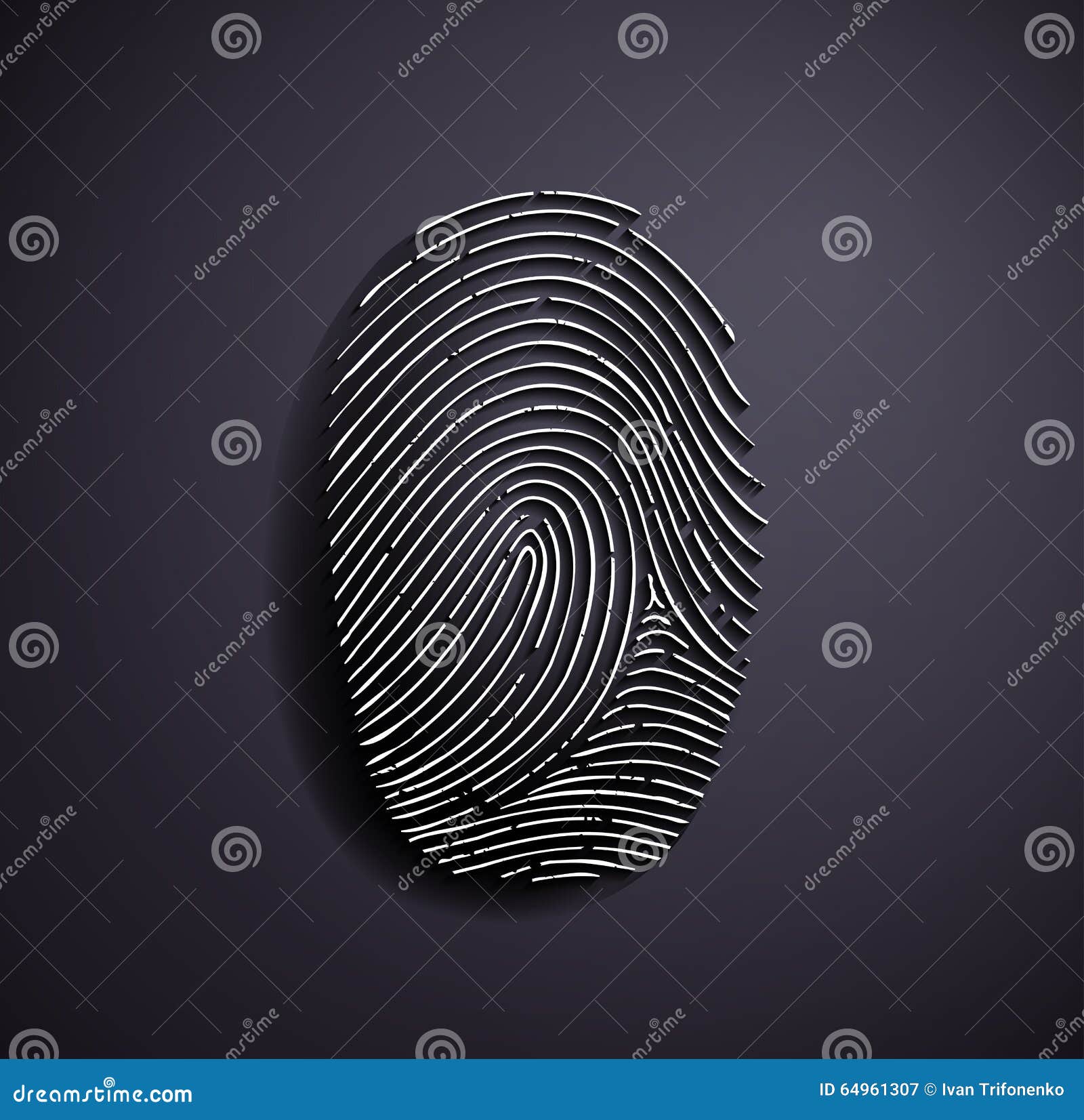 Logo - Fingerprint Recognition - Biometric Access Control System Cartoon Vector | CartoonDealer ...