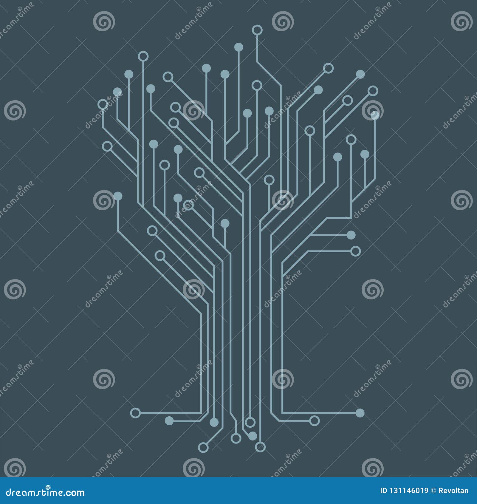 Microelectronics Circuits. Blue Circuit Board Vector Background Stock ...
