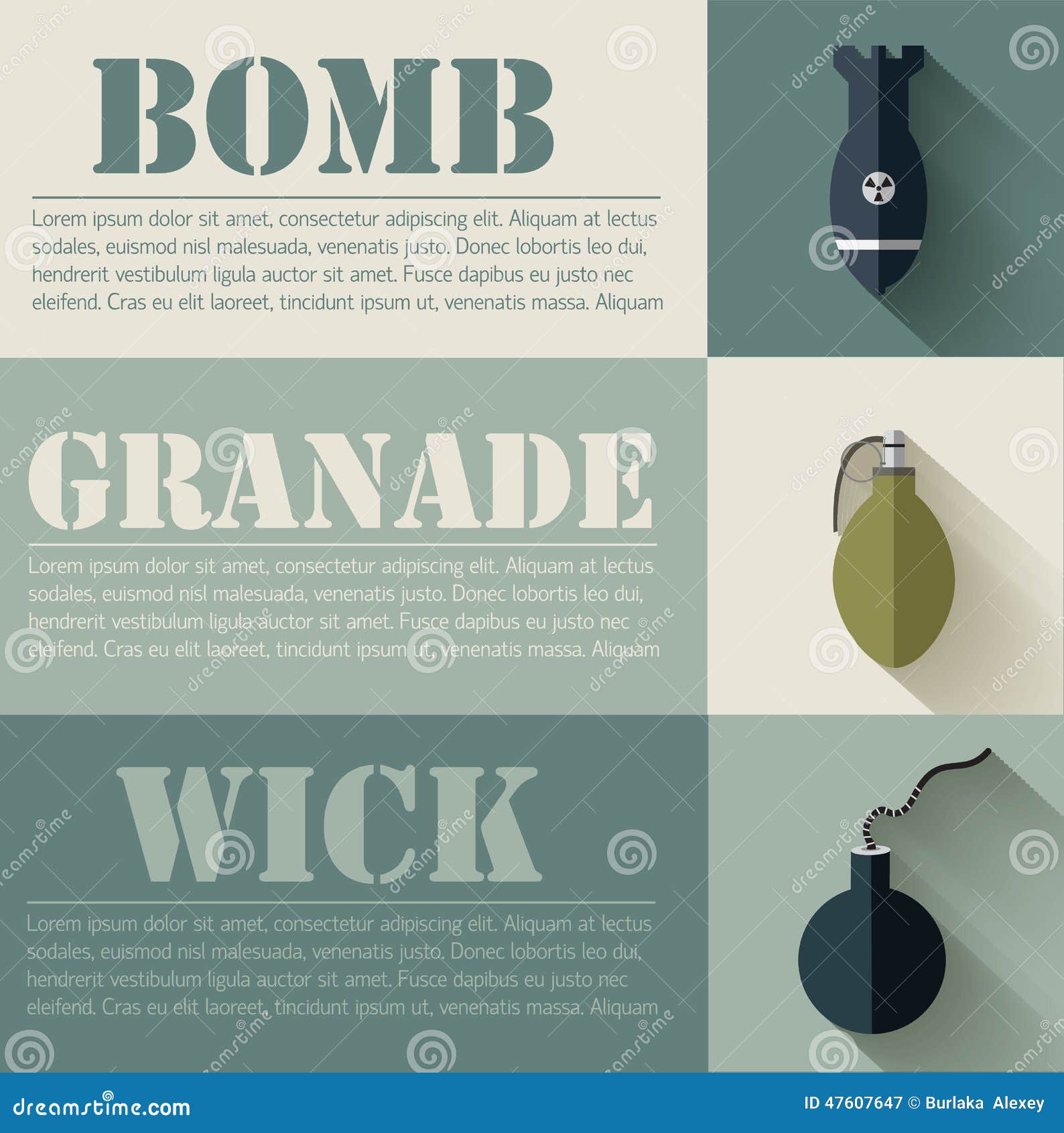 Flat Military Explosive Weapons Set Design Concept Stock Vector ... Flat Military Explosive Weapons Set Design Concept Stock Vector ...