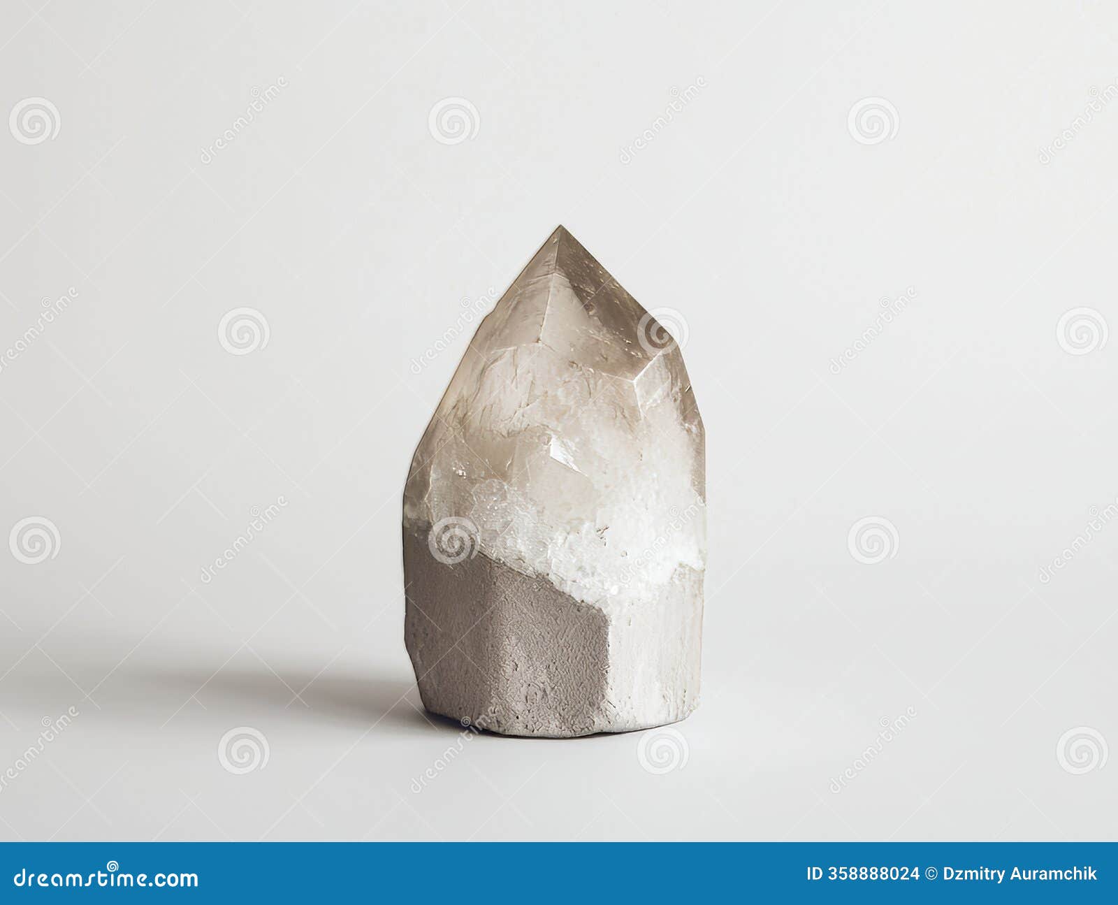 Flat Mindfulness Time Crystals: Elaborate View of White Crystalline ...