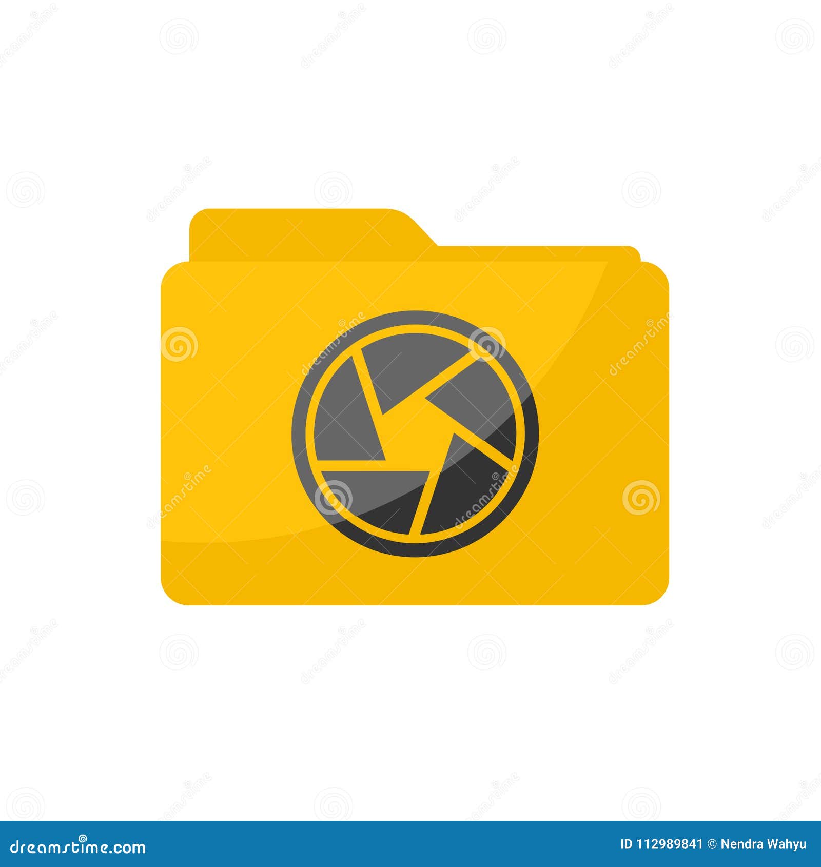 Flat Minimalist Camera Folder Icon in Rounded Square Style Stock Vector ...