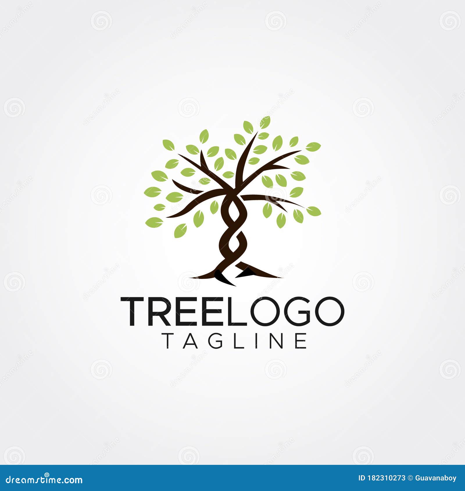 Flat Minimalist Tree Logo Template Stock Vector - Illustration of icon ...