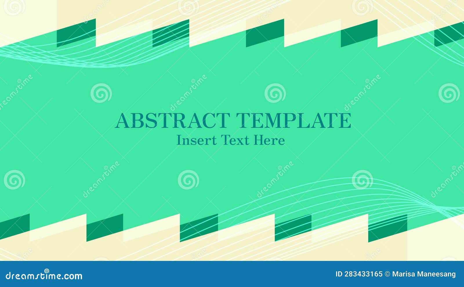 Flat Mint Green Sawtooth Frame Template Background, with Wavy Line Mesh ...
