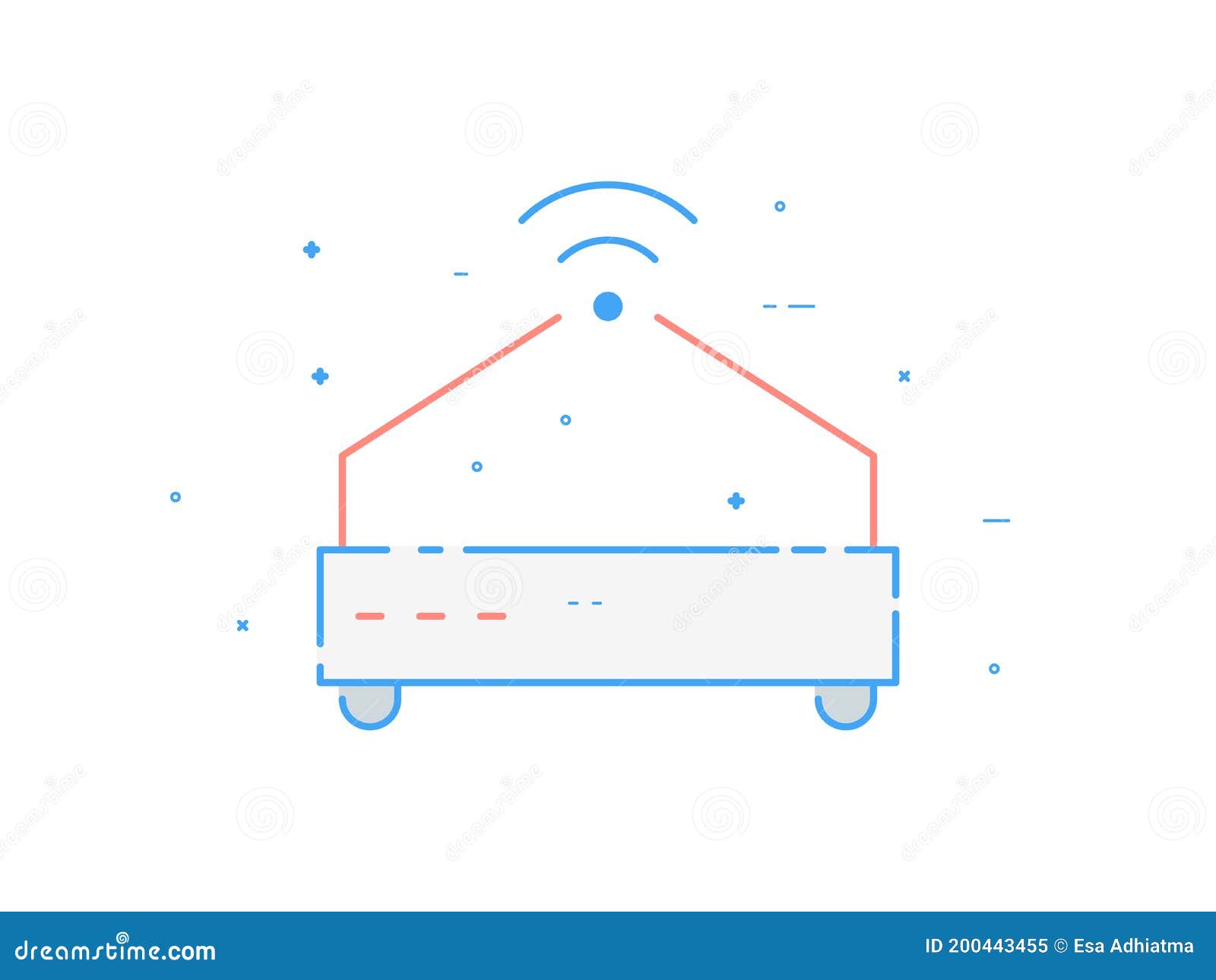 Flat Modem Vector, Communication Illustration Design. Stock Vector ...