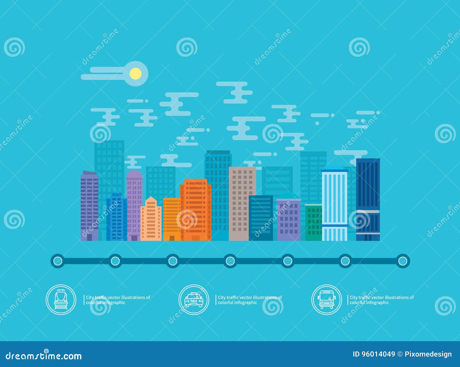 Flat Modern Building Infographics Stock Vector - Illustration of house ...