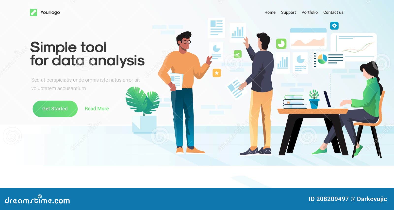 Flat Modern Design Illustration of Simple Tool for Data Analysis Stock ...