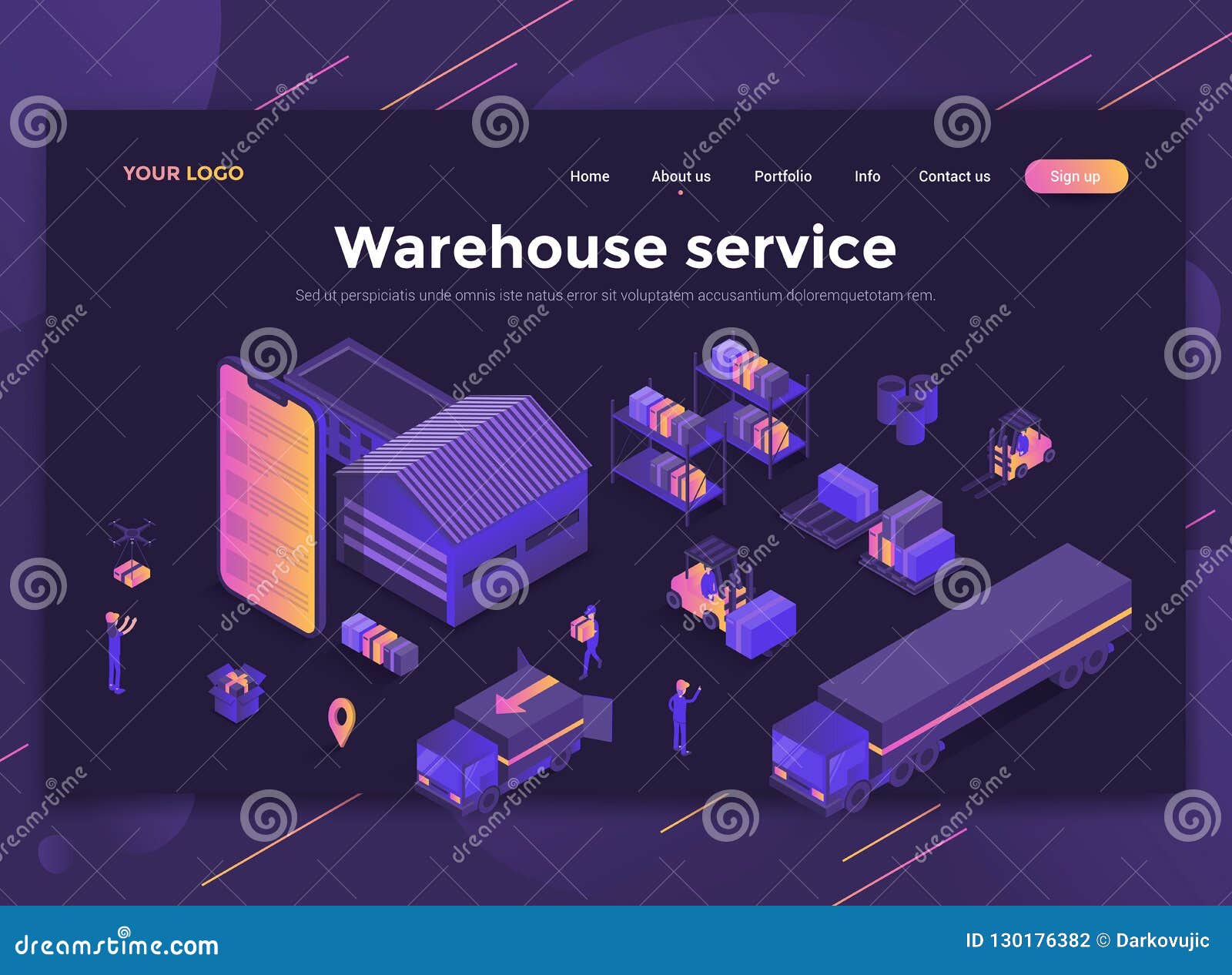 Flat Modern Design of Website Template - Warehouse Service Stock Vector ... Flat Modern Design of Website Template - Warehouse Service Stock Vector ...