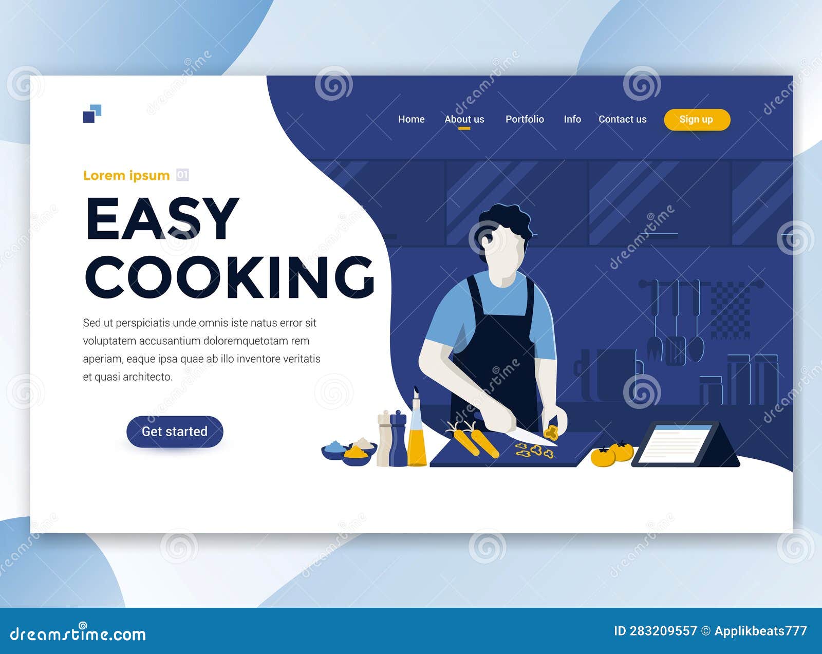 Flat Modern Design of Wesite Template - Easy Cooking Stock Vector ... Flat Modern Design of Wesite Template - Easy Cooking Stock Vector ...