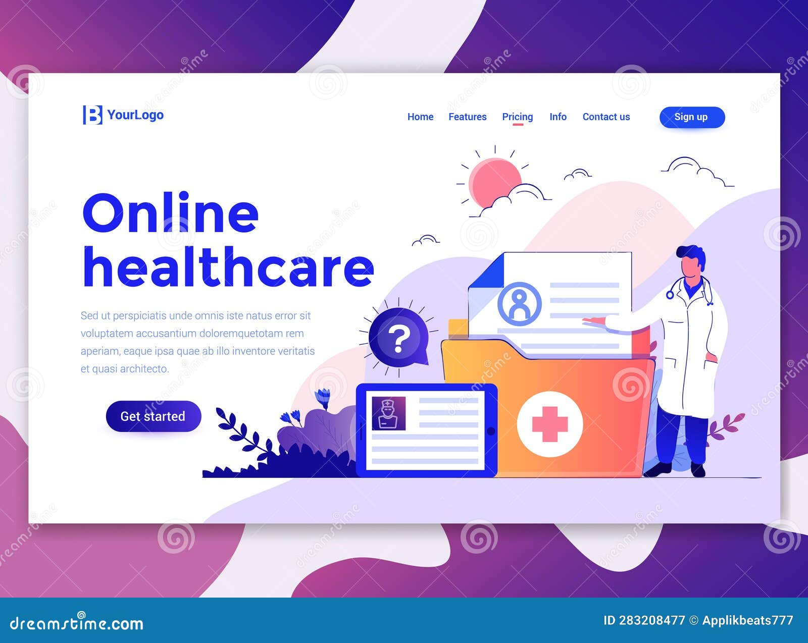 Flat Modern Design of Wesite Template - Online Healthcare Stock Vector ... Flat Modern Design of Wesite Template - Online Healthcare Stock Vector ...