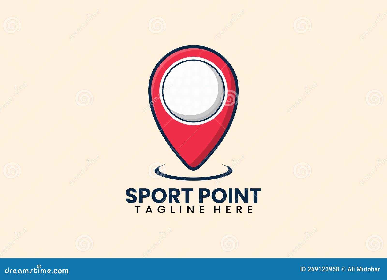 Flat Modern Golf Pin Point Logo Template Stock Vector - Illustration of ...