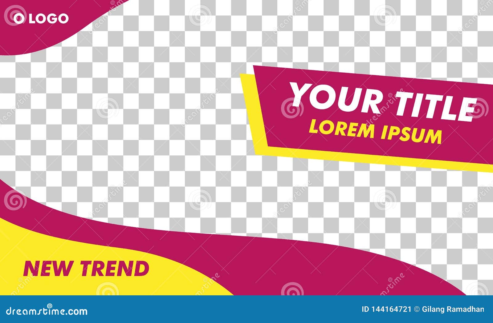 Flat Modern Landscape Web Banner Template Stock Illustration ...