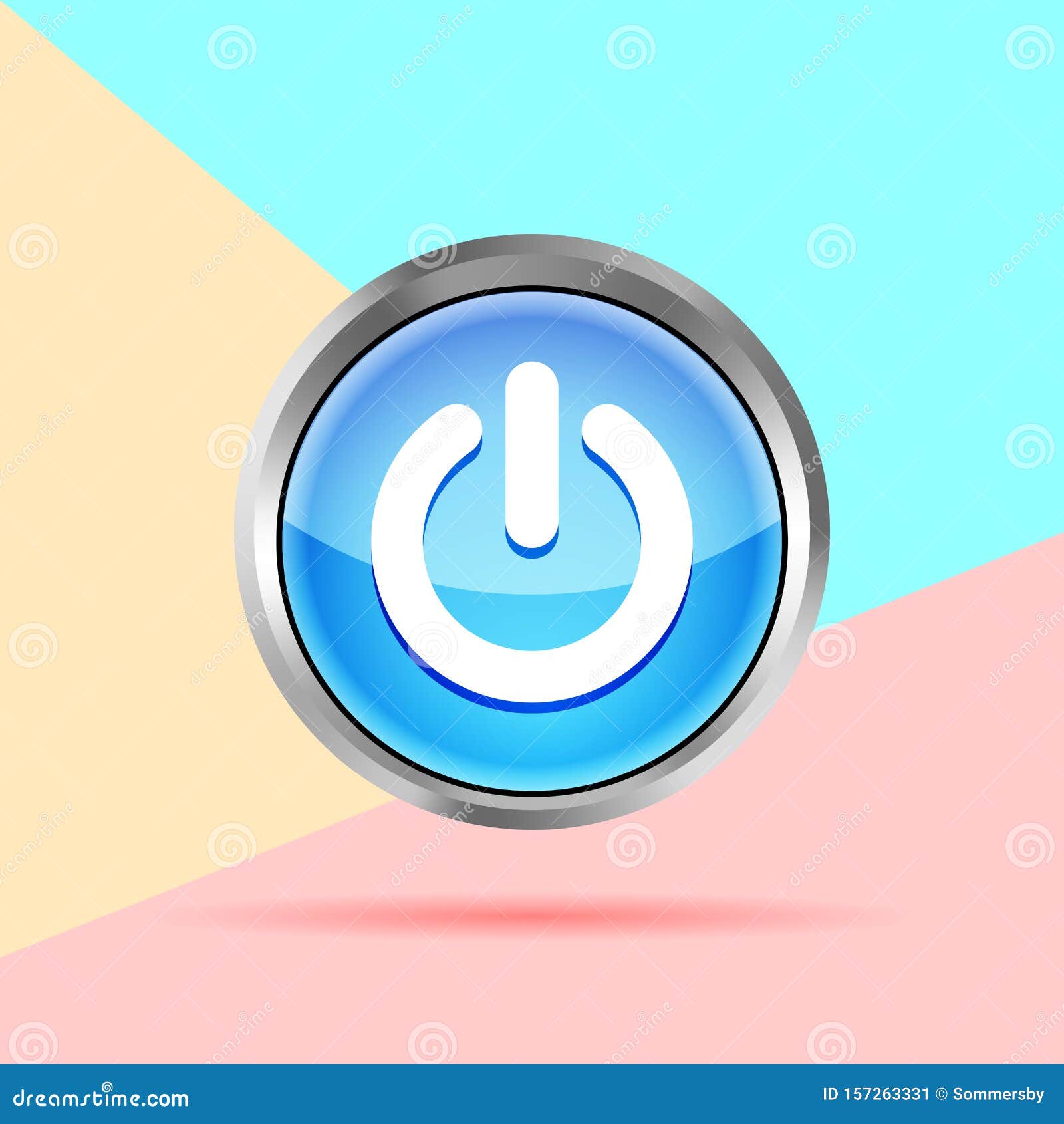 Flat Modern Pastel Colored Art Design Graphic Image Concept of Power ...