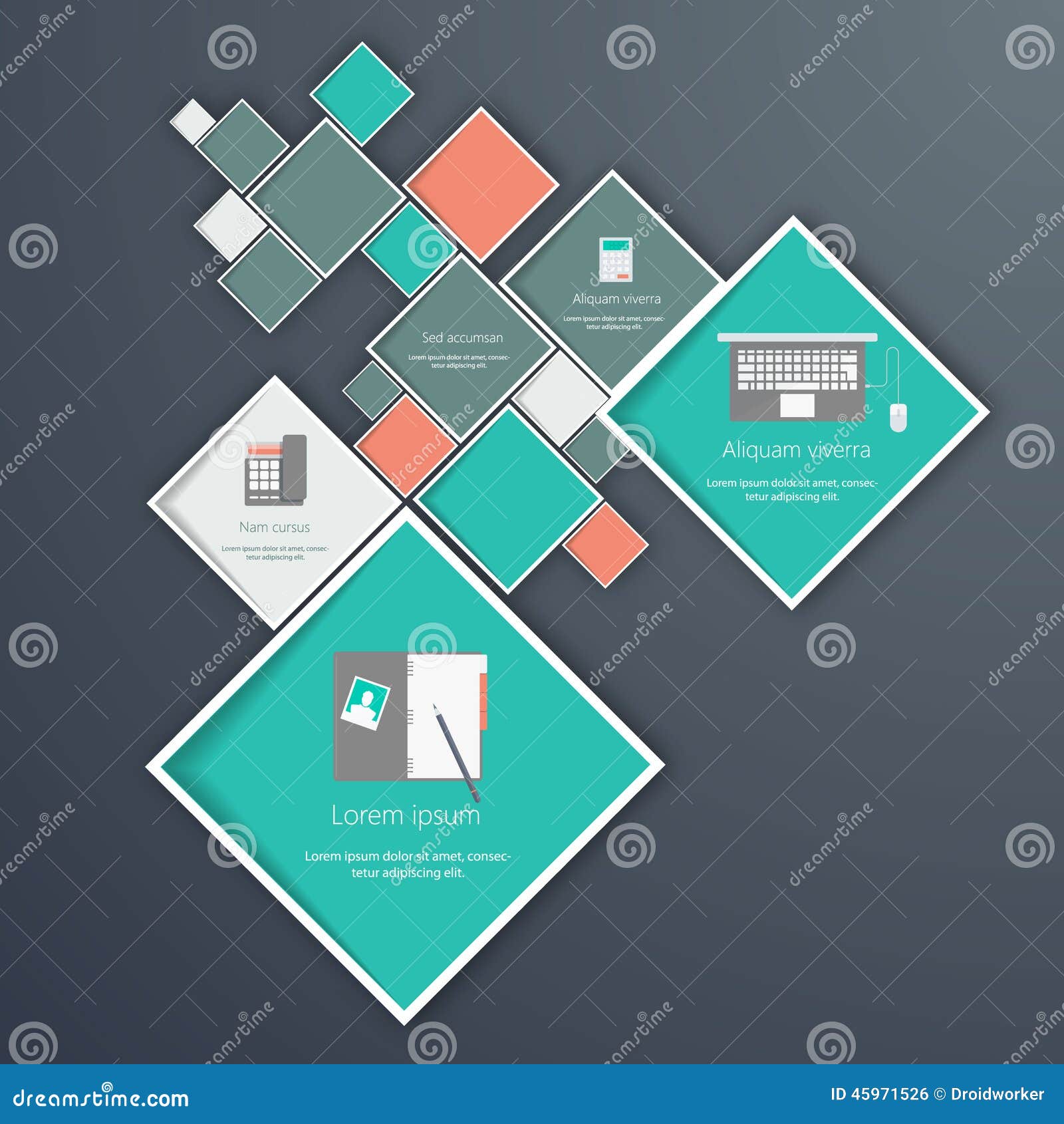 Flat Modern Web Design Elements Stock Vector - Illustration of graphic ...