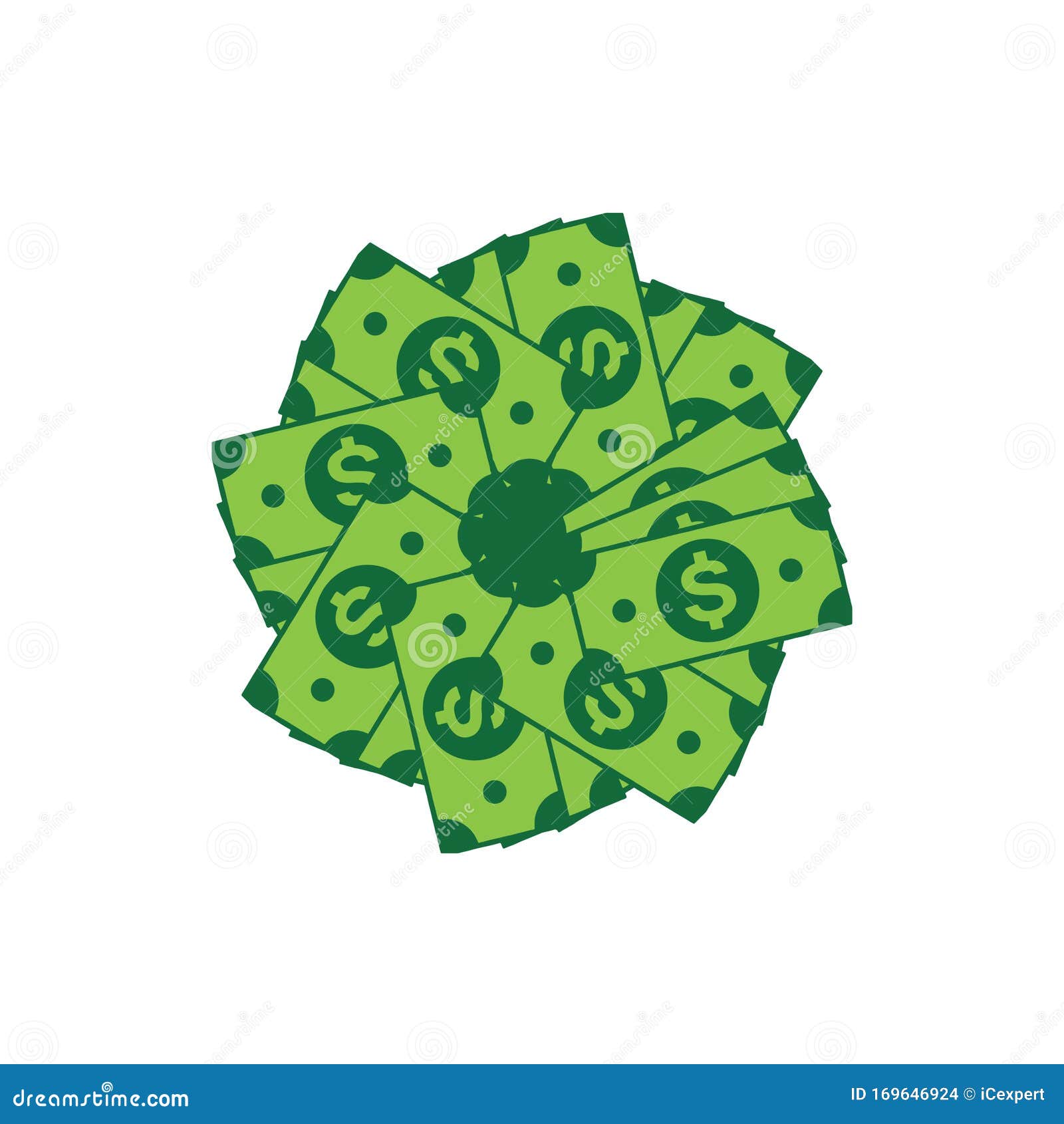 Flat money symbol stock vector. Illustration of people - 169646924