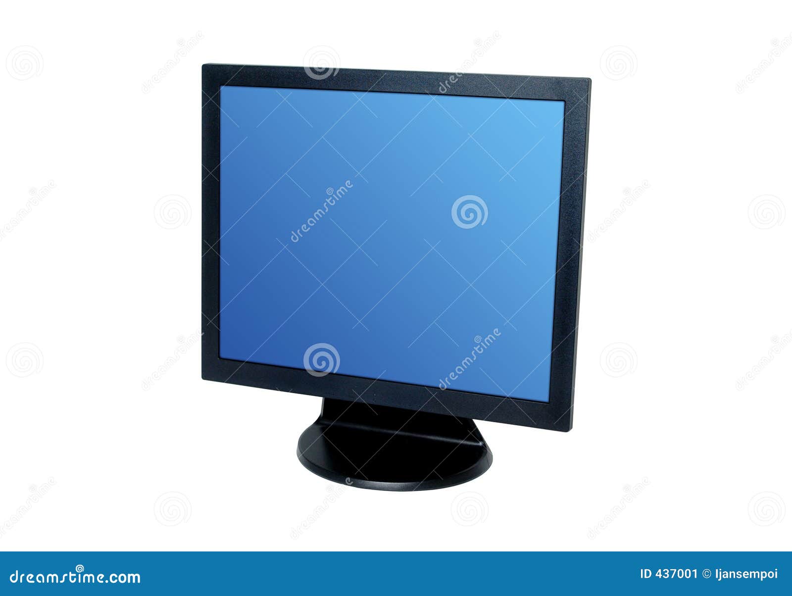Flat monitor stock image. Image of high, white, monitor - 437001