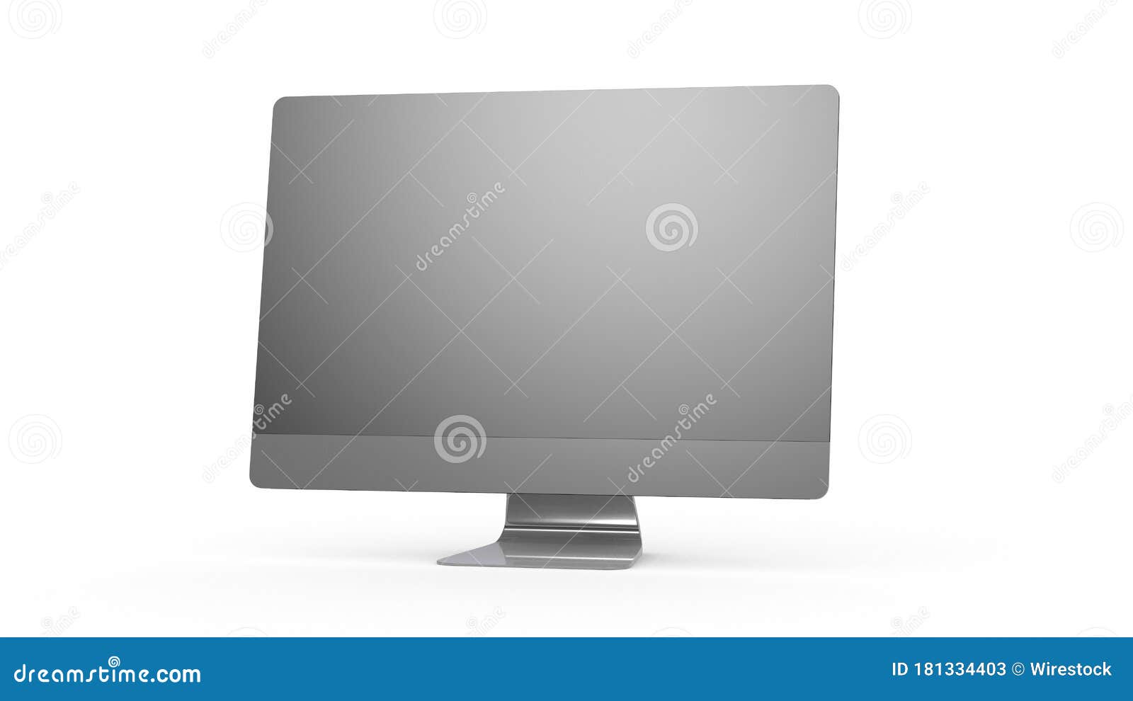 A Flat Monitor White Screen Computer, Pc Display Digital Wide Screen ...