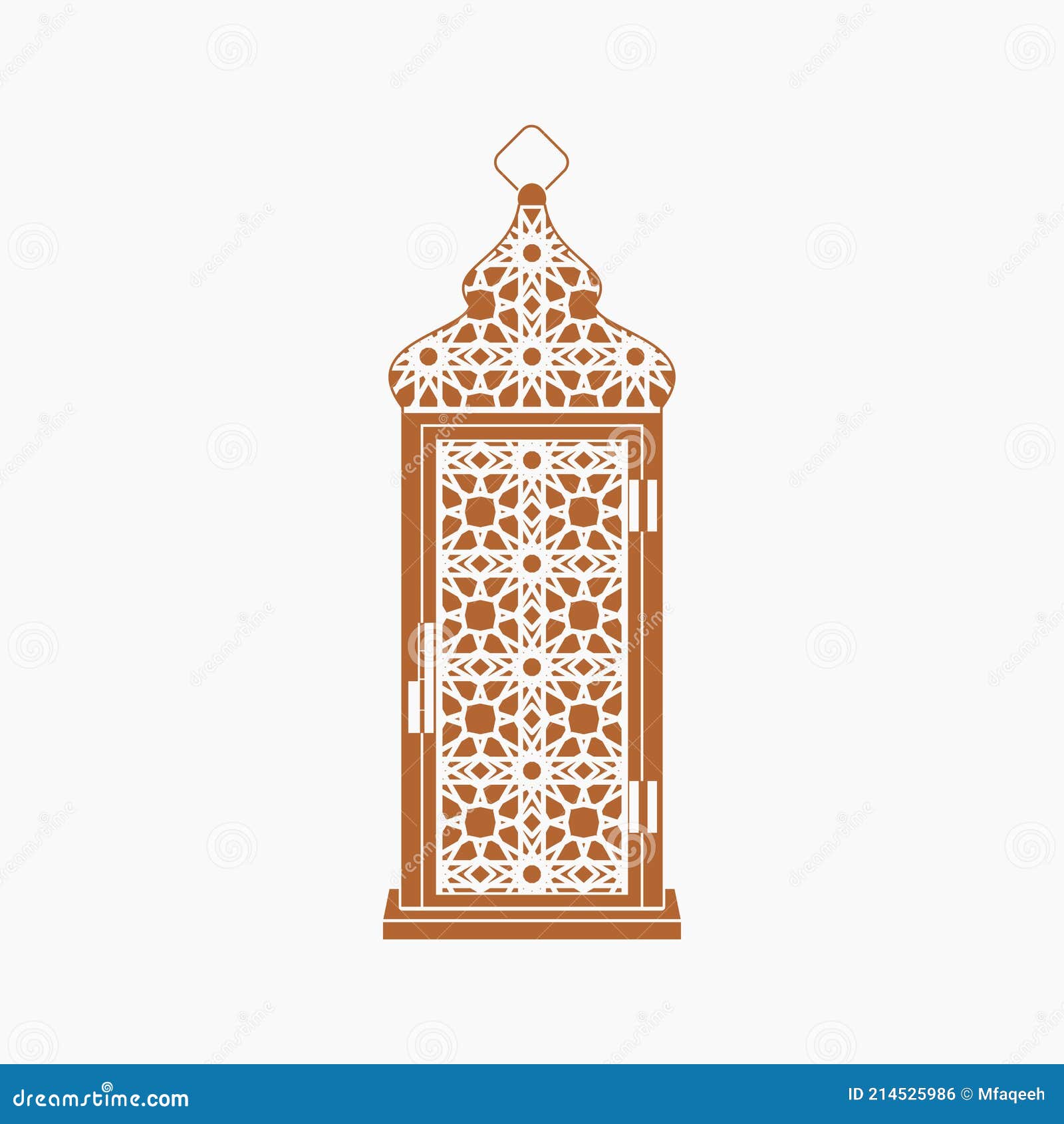 Flat Monochrome Patterned Arab Lamp Vector Illustration Stock Vector ...