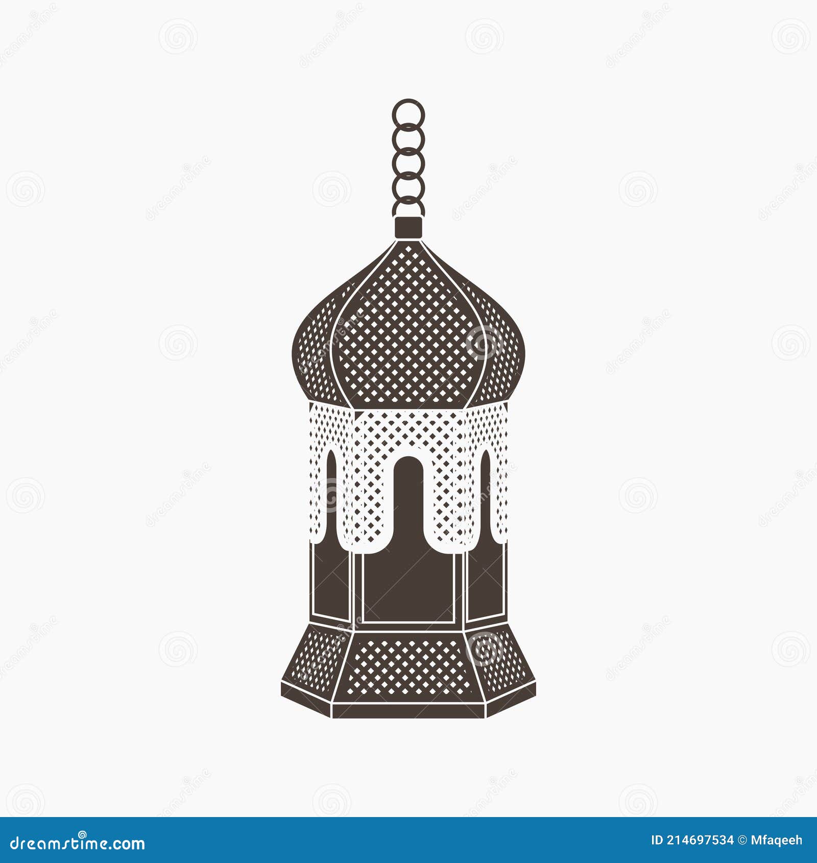 Flat Monochrome Style Arabian Lamp Vector Illustration Stock Vector ...