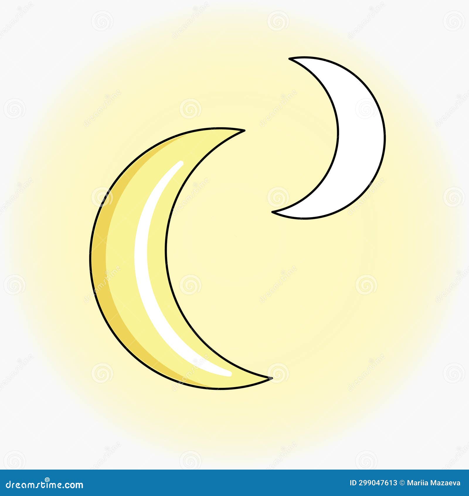 Flat Moon Icon. Night Symbol. Vector Illustration Stock Vector ...