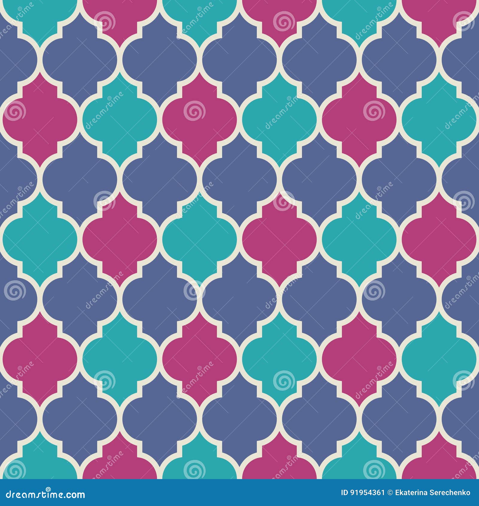 Flat Moroccan Seamless Pattern Stock Vector - Illustration of flat ...