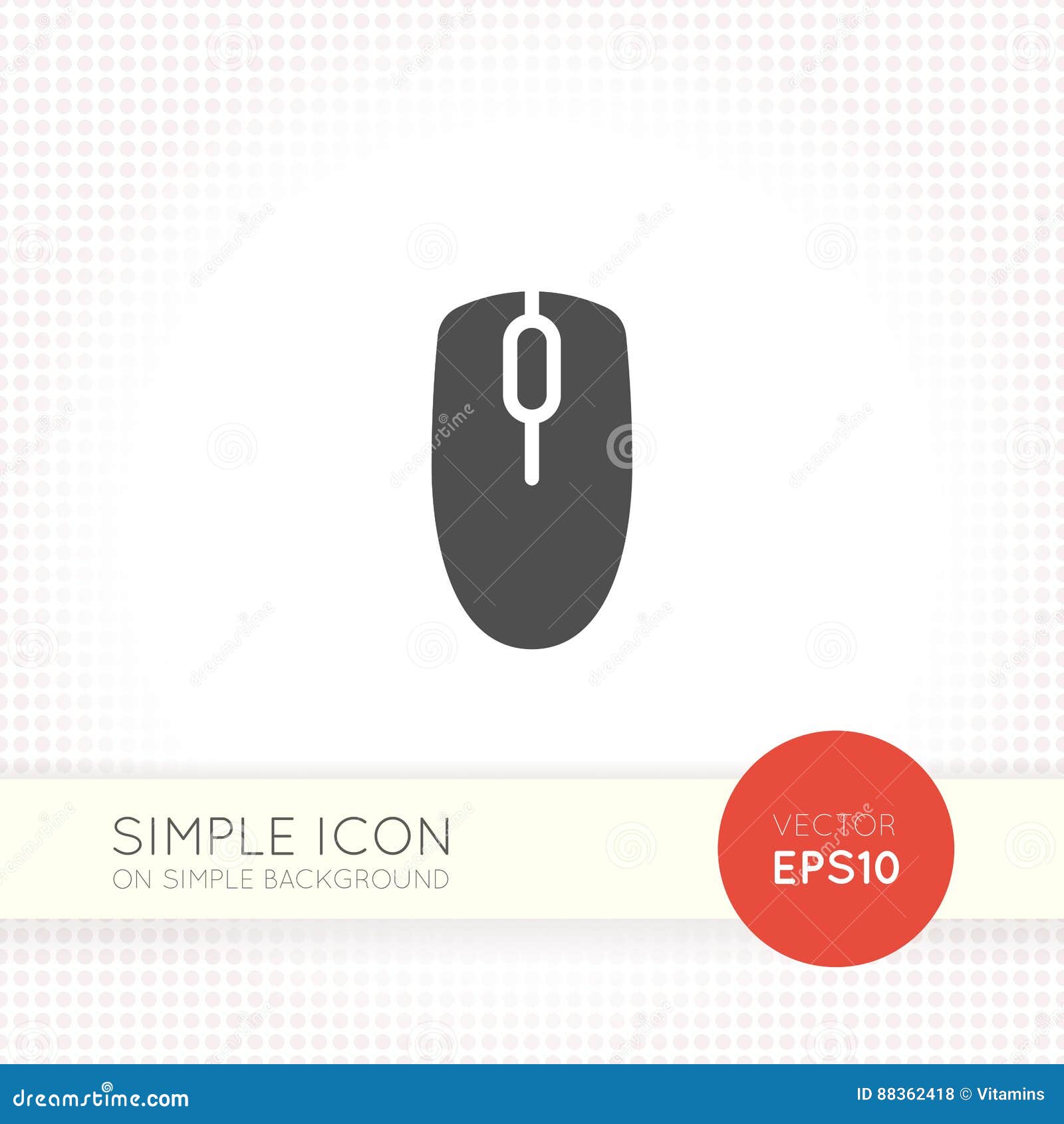 Flat Mouse icon stock vector. Illustration of internet - 88362418