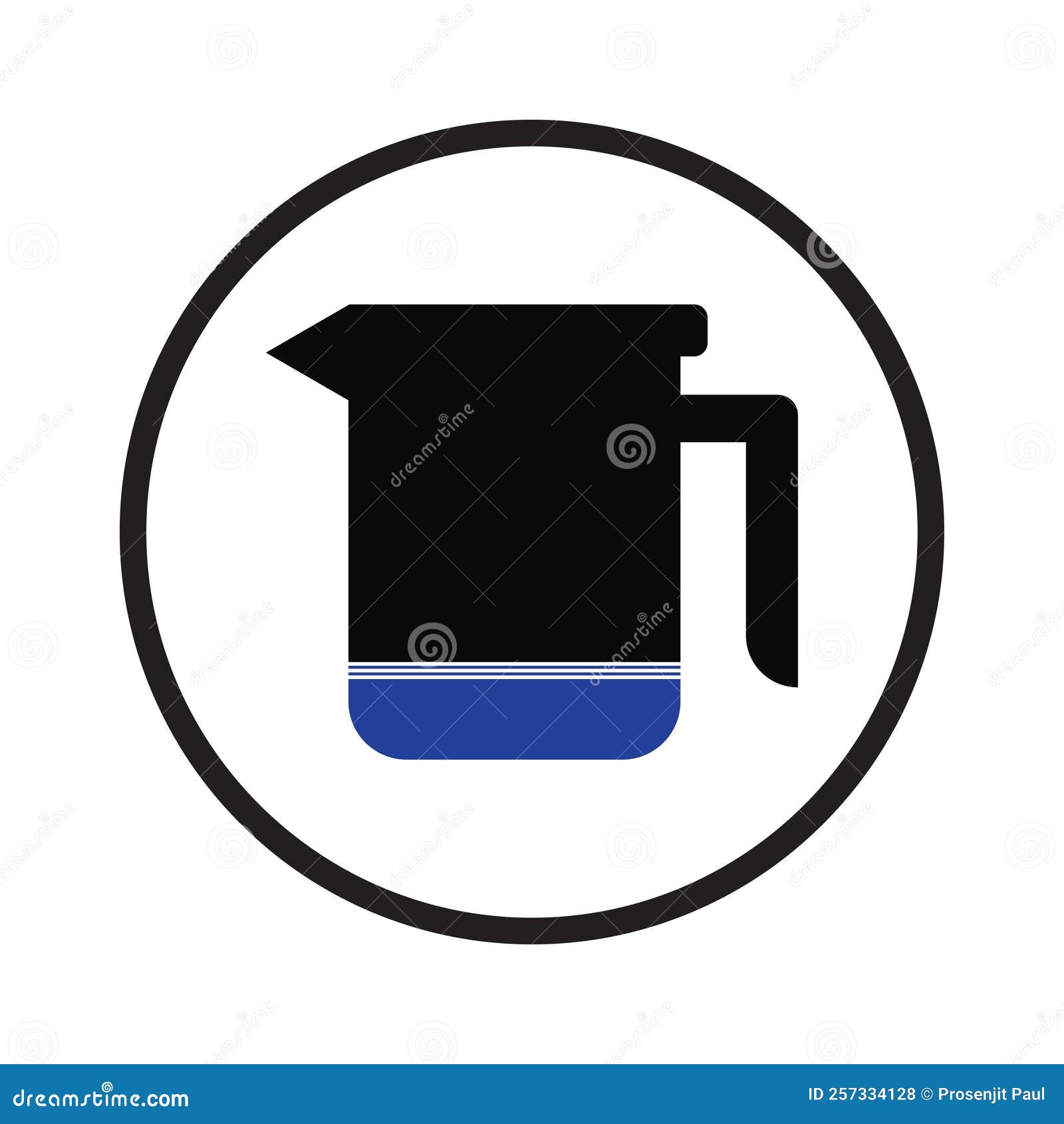 Flat mug icon stock vector. Illustration of white, symbol - 257334128