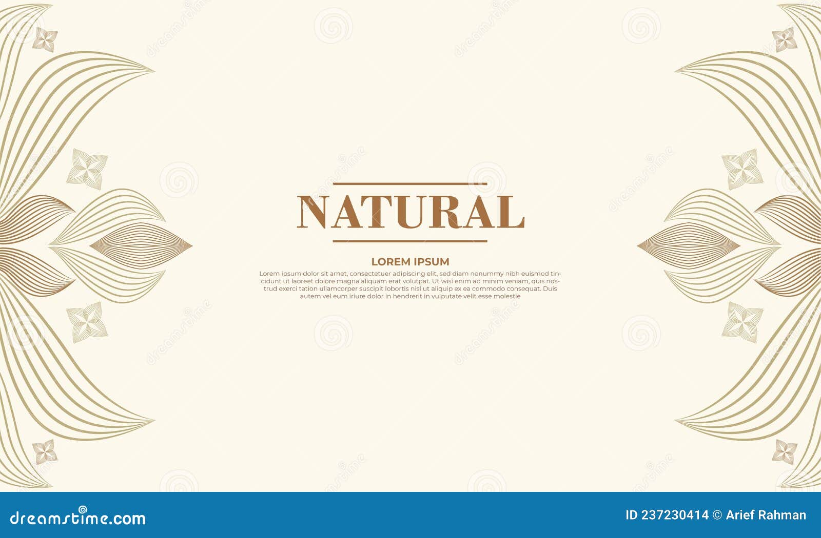 Flat Natural Floral Stem Background Stock Vector - Illustration of ...