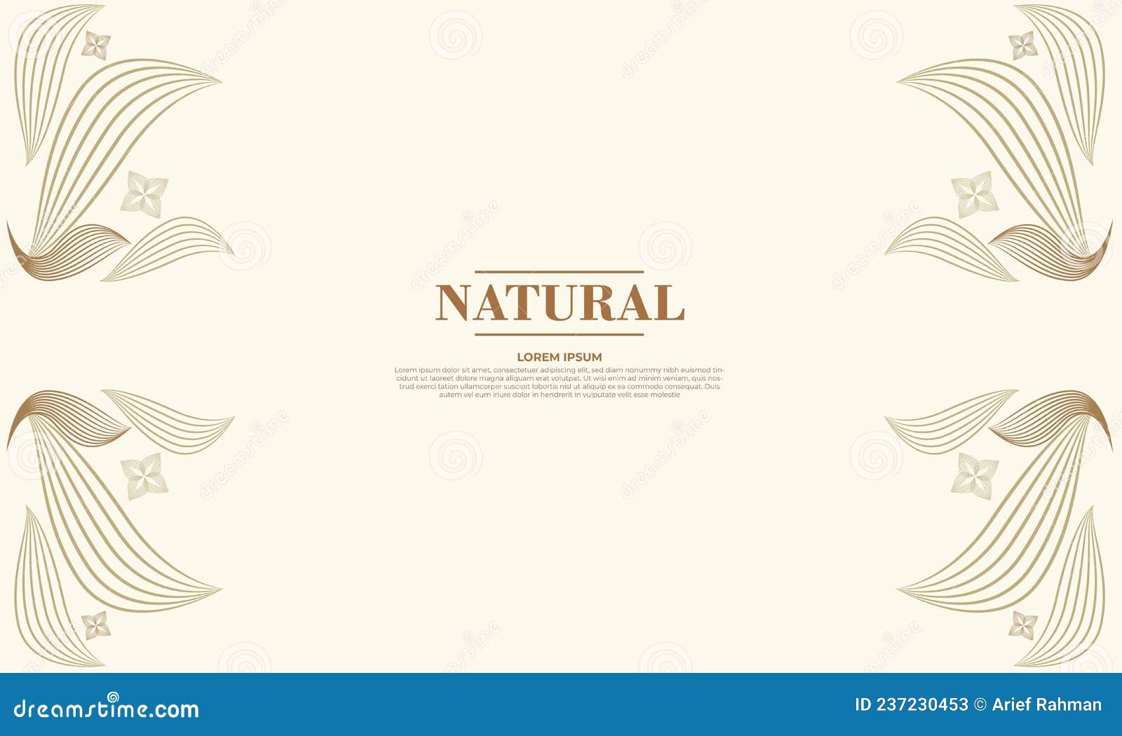 Flat Natural Floral Stem Background Stock Vector - Illustration of ...
