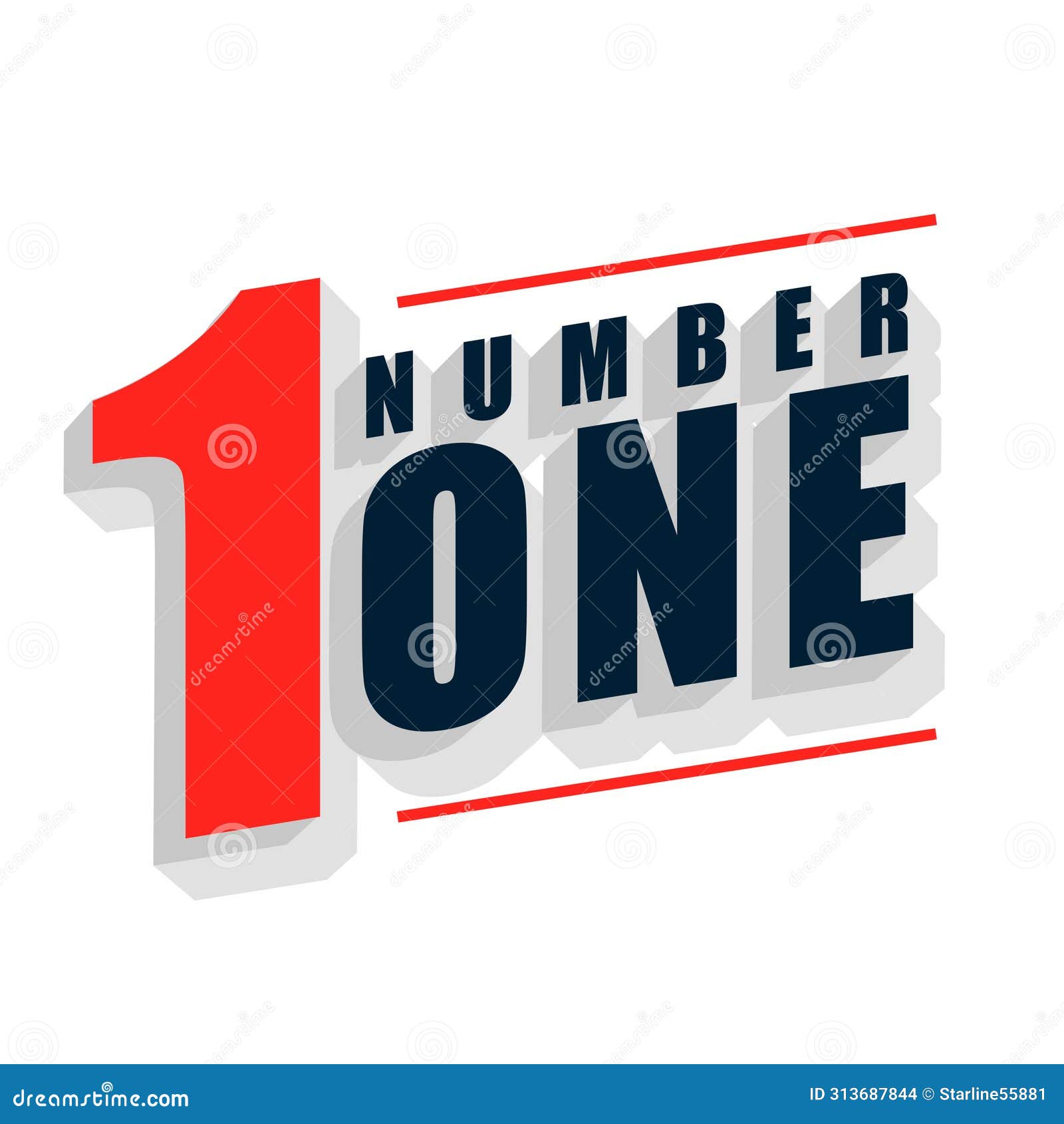 Flat Number One Winner Label Design Stock Vector - Illustration of ...