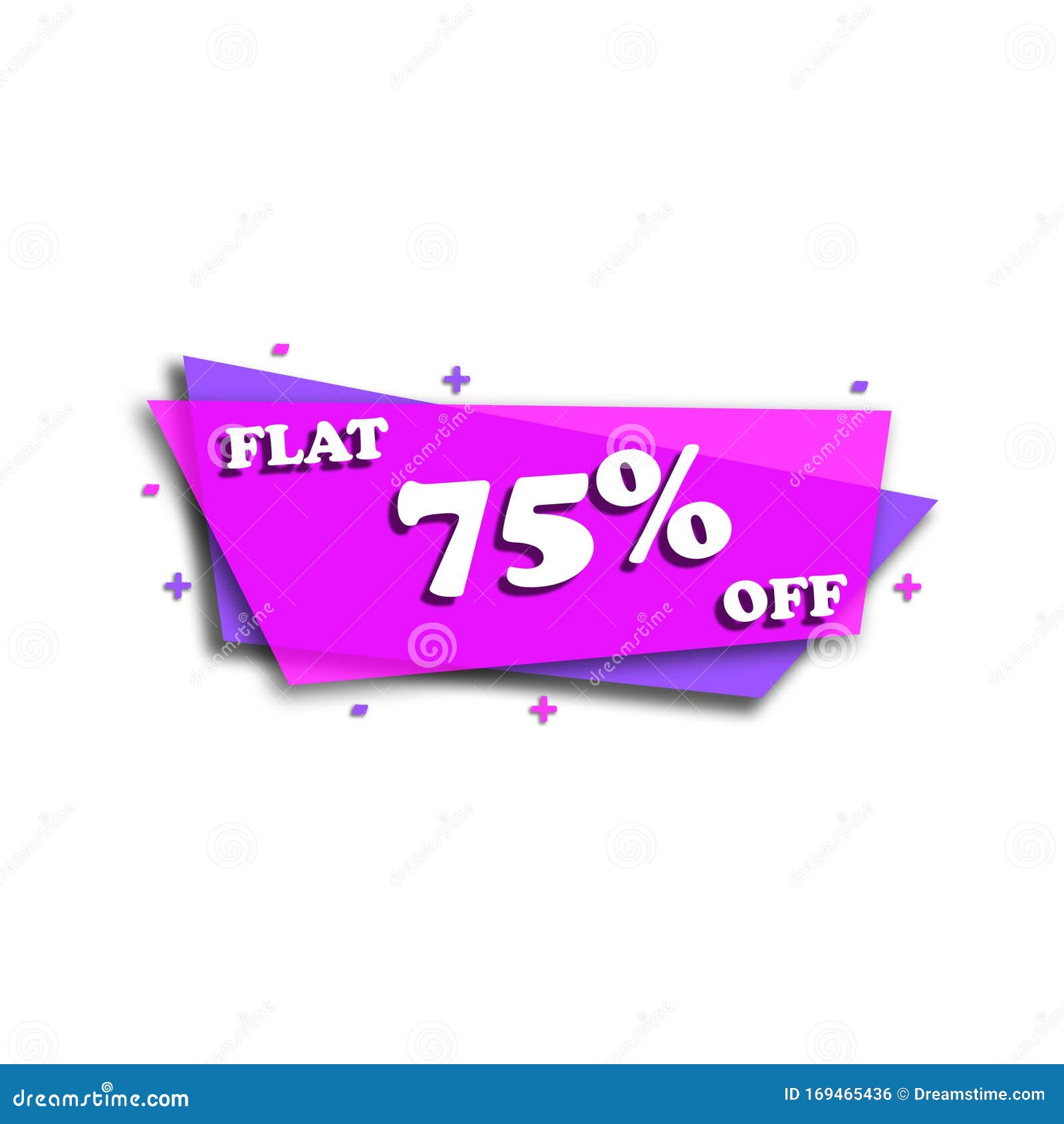 FLAT 75 OFF - PROMOTION LABEL - ADVERTISEMENT Stock Illustration ...