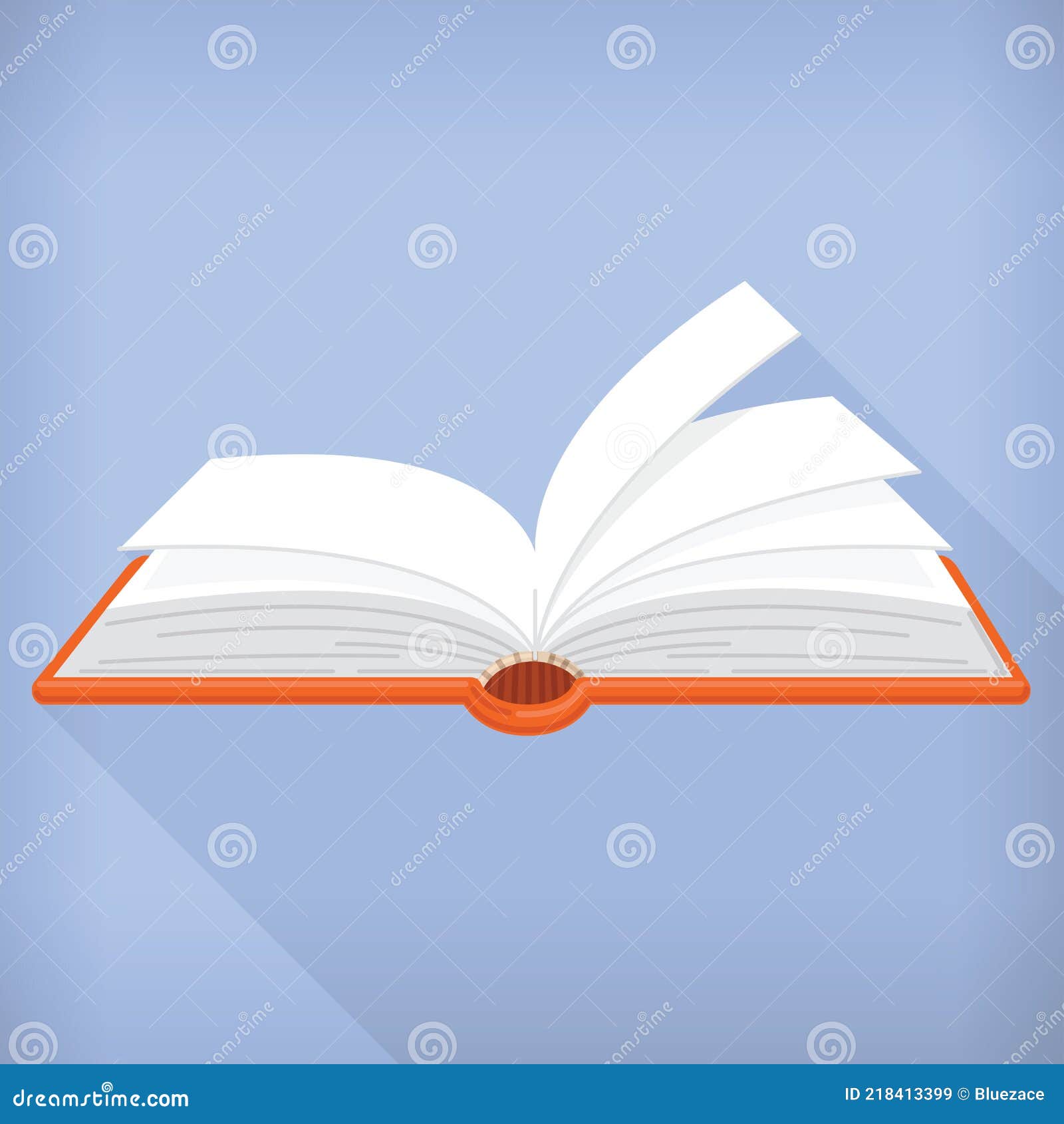 Flat Open Book Design Cartoon Style Symbol Illustration Drawing Stock ...