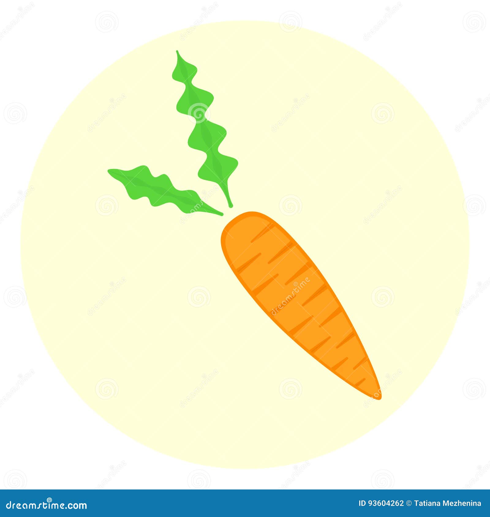 Flat Orange Fresh Carrot Icon Stock Illustration - Illustration of ...