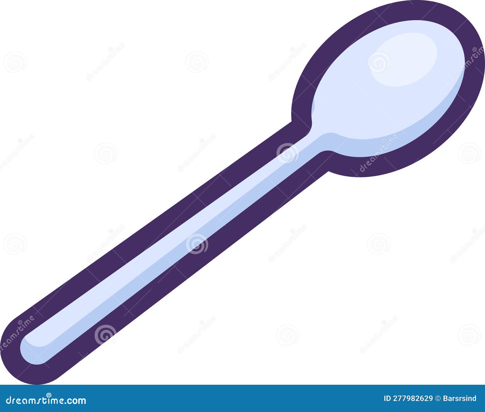 Flat Outline Waste Plastic Spoon Icon Stock Vector - Illustration of ...