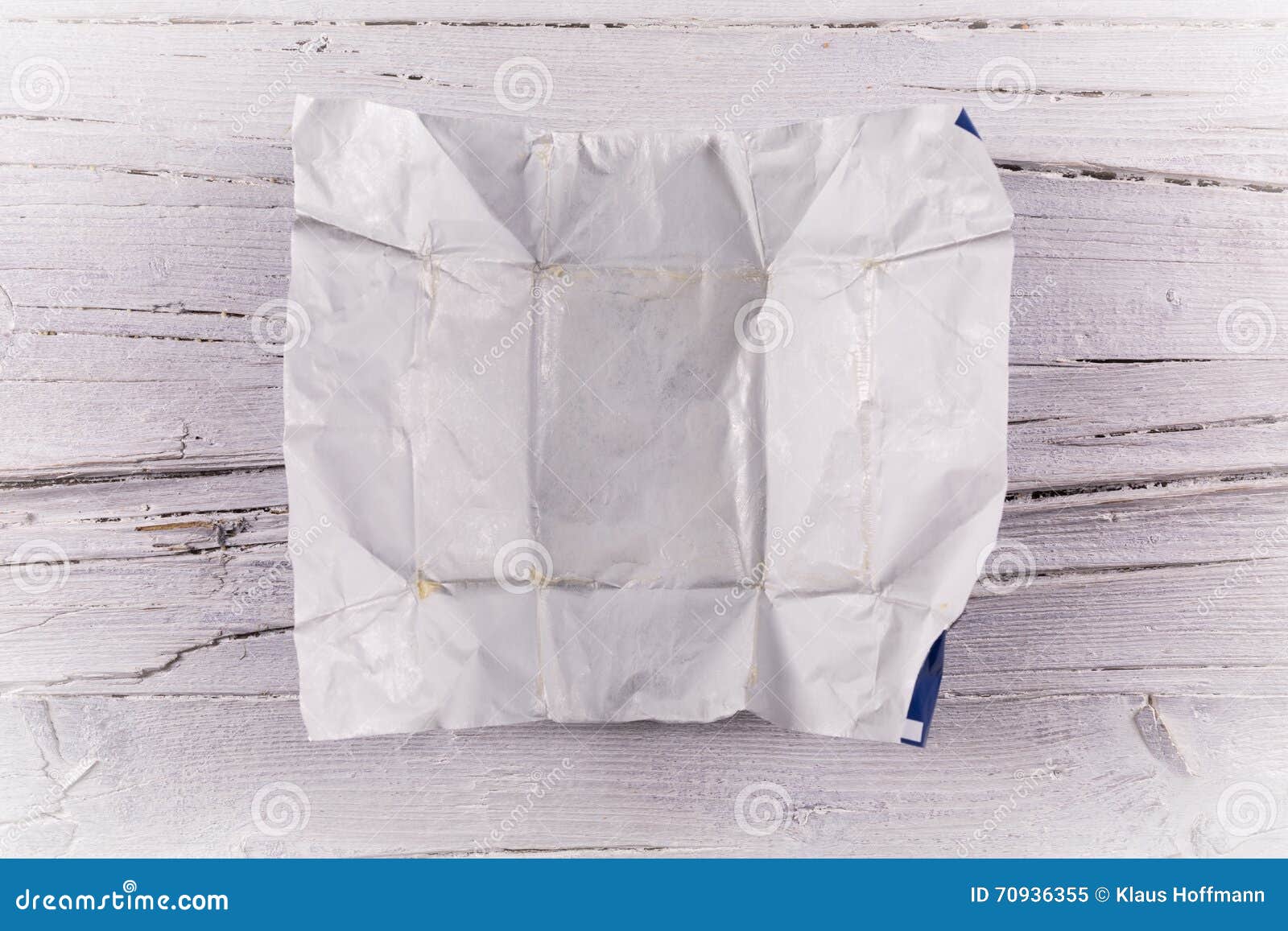 Flat Outstretched Empty Packaging of Butter Stock Image - Image of ...